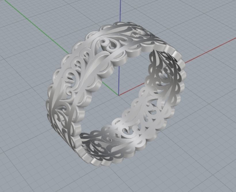 wedding ring patterns 3D model 3D printable | CGTrader