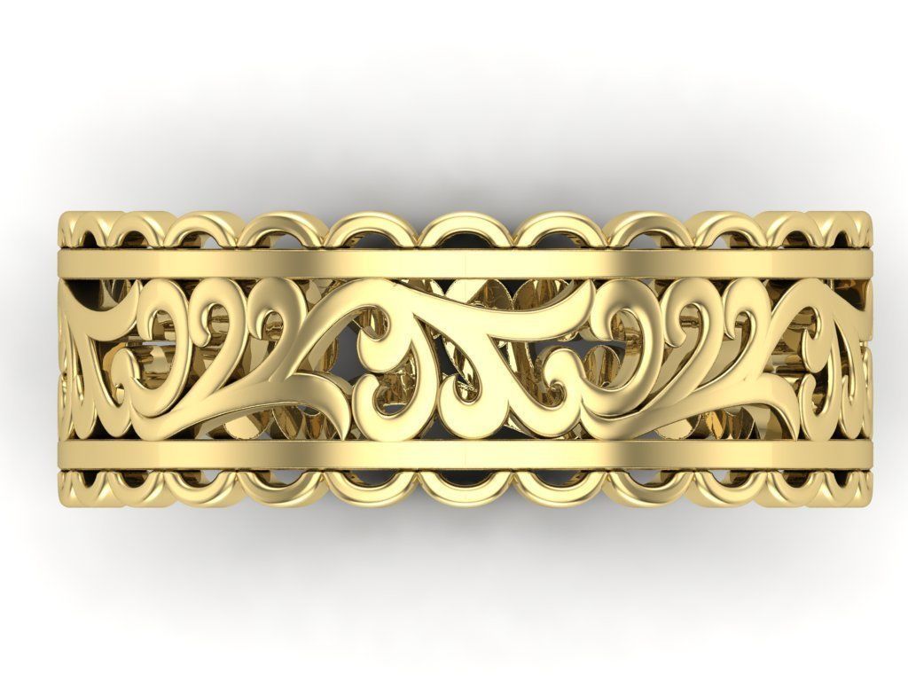 wedding ring patterns 3D model 3D printable | CGTrader