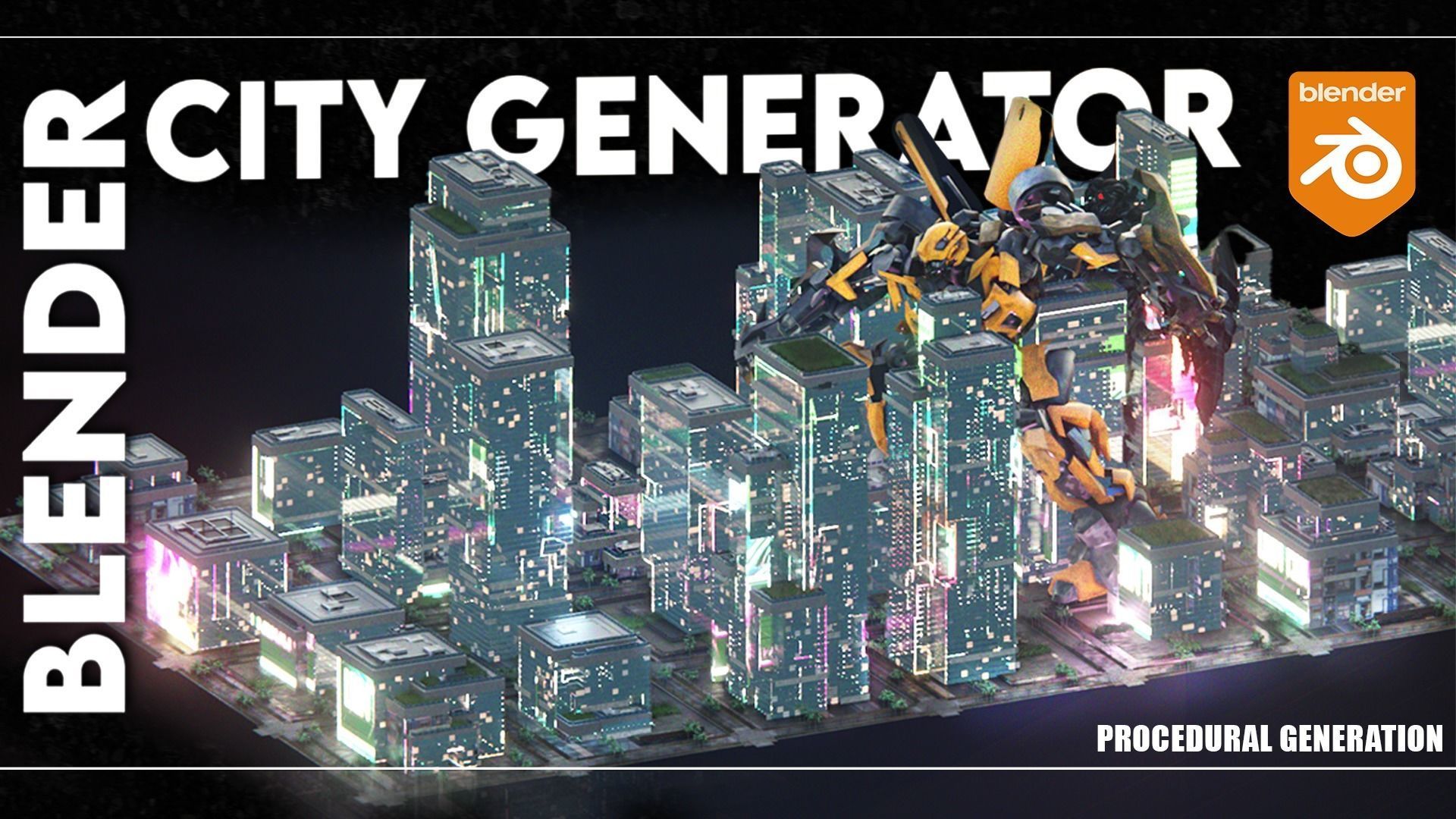 3D model City Blender Cityscape Street Sci-Fi Skyscraper Buildings VR ...