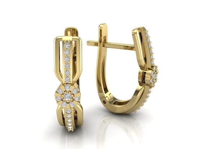 earrings 3D model 3D printable | CGTrader