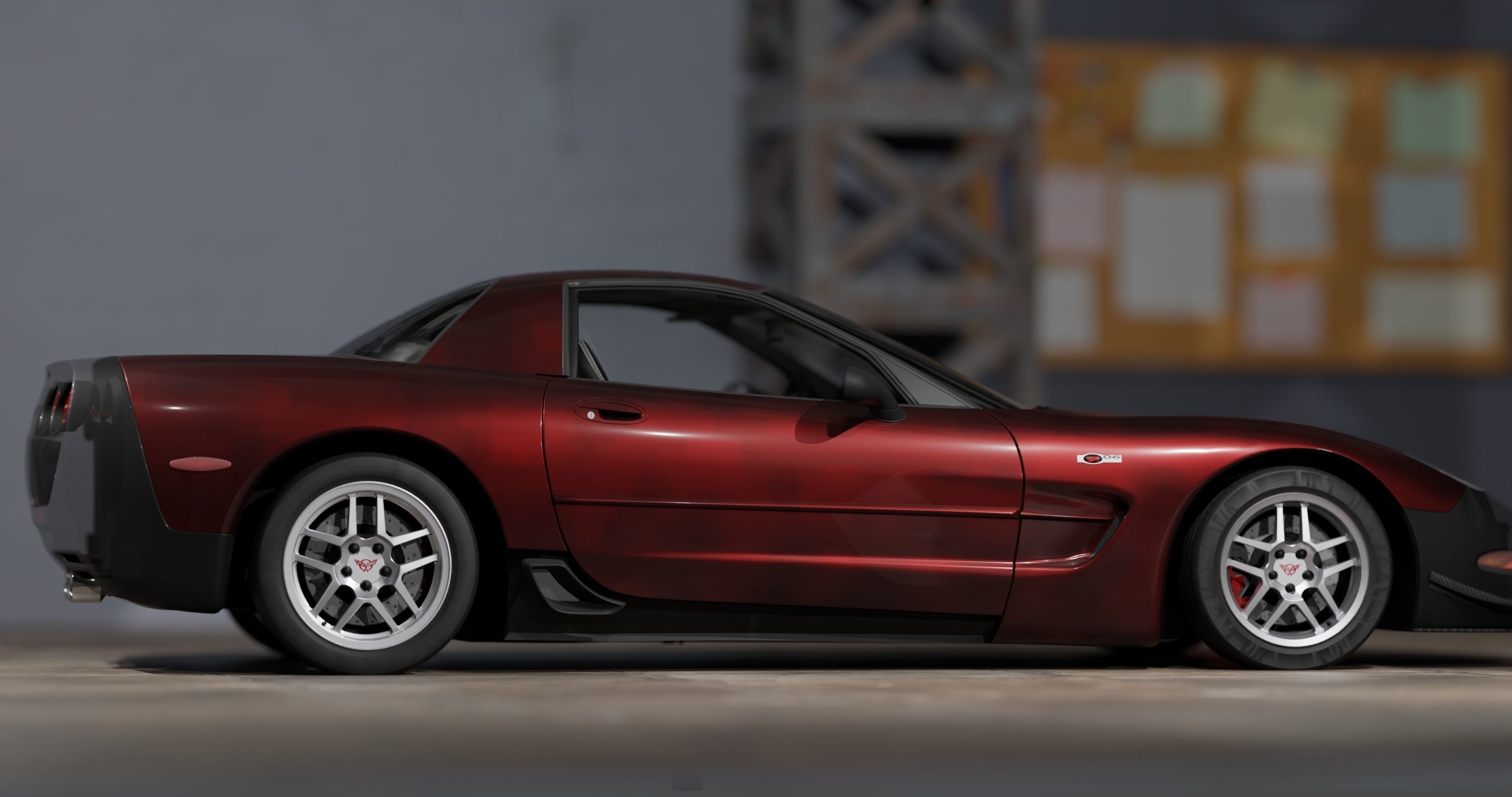 Realistic Corvette C5 3D model | CGTrader