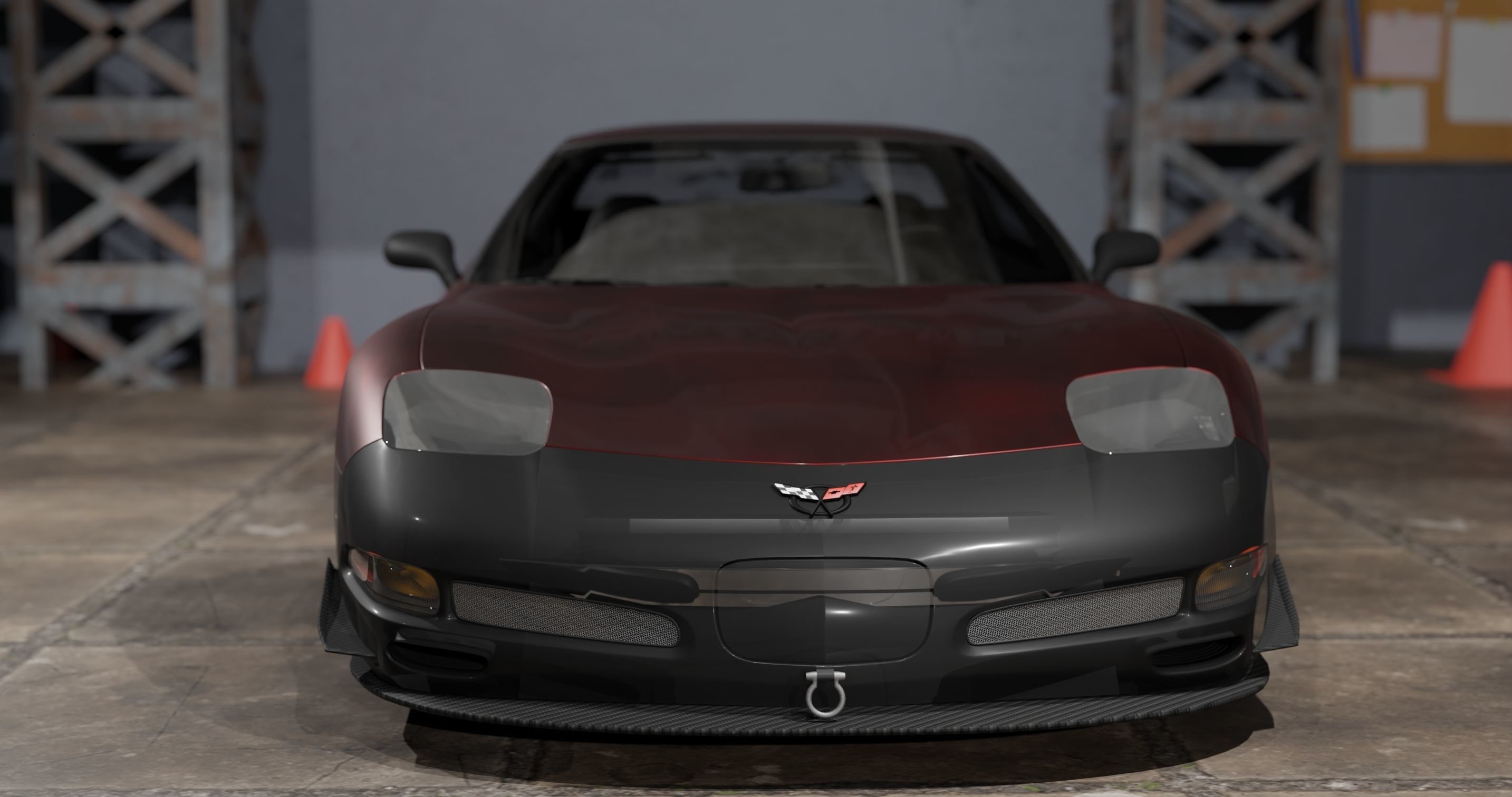 Realistic Corvette C5 3D model | CGTrader