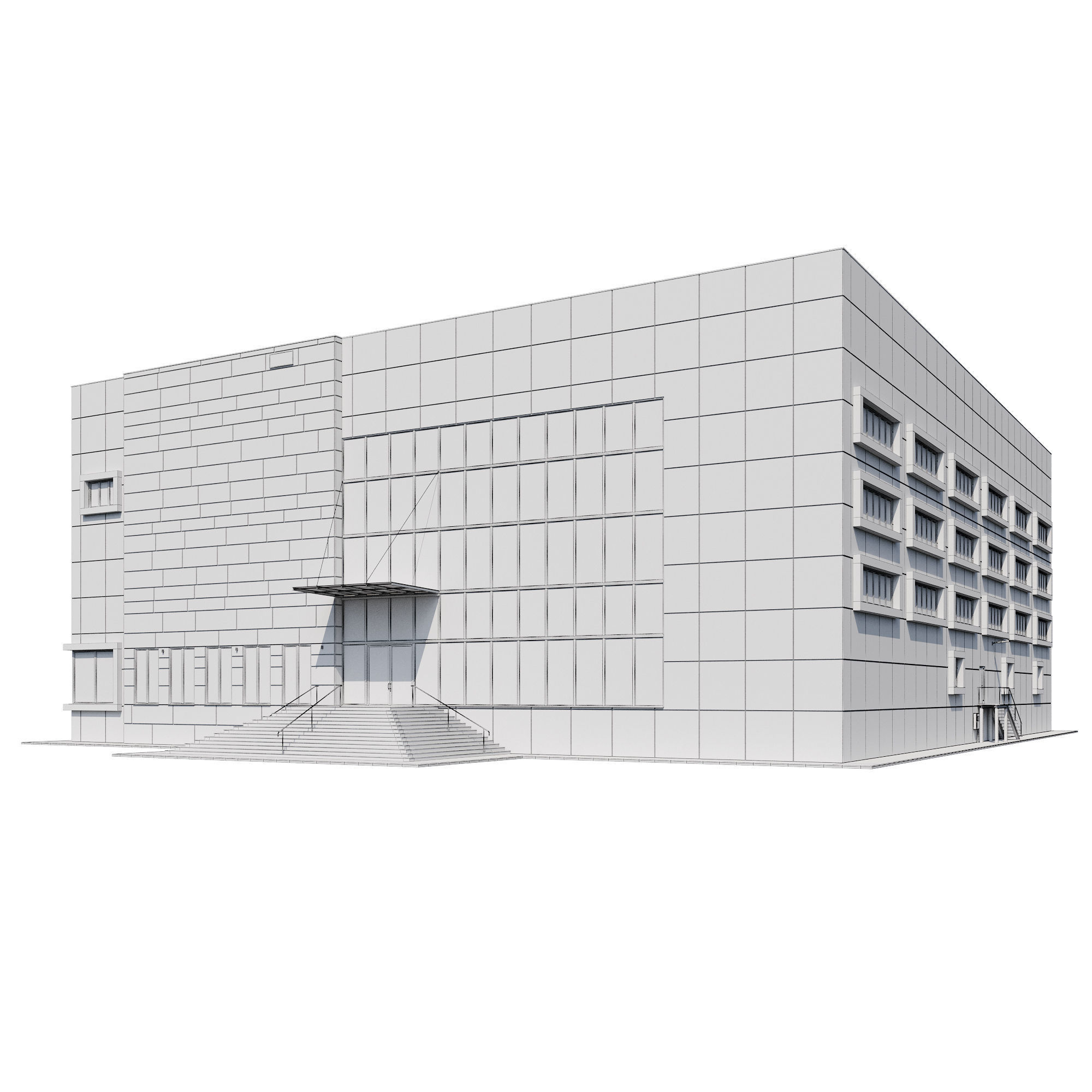 Administration building V2 3D model | CGTrader