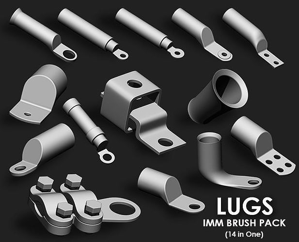Lugs IMM Brush Pack 14 in One 3D model | CGTrader