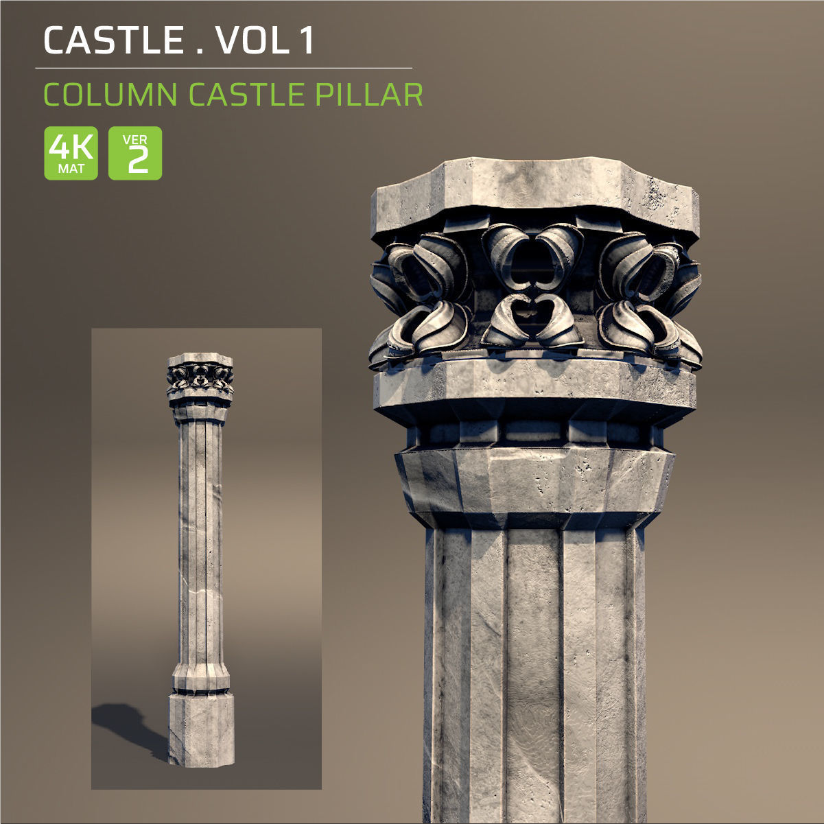 3D model Column Castle Pillar VR / AR / low-poly | CGTrader