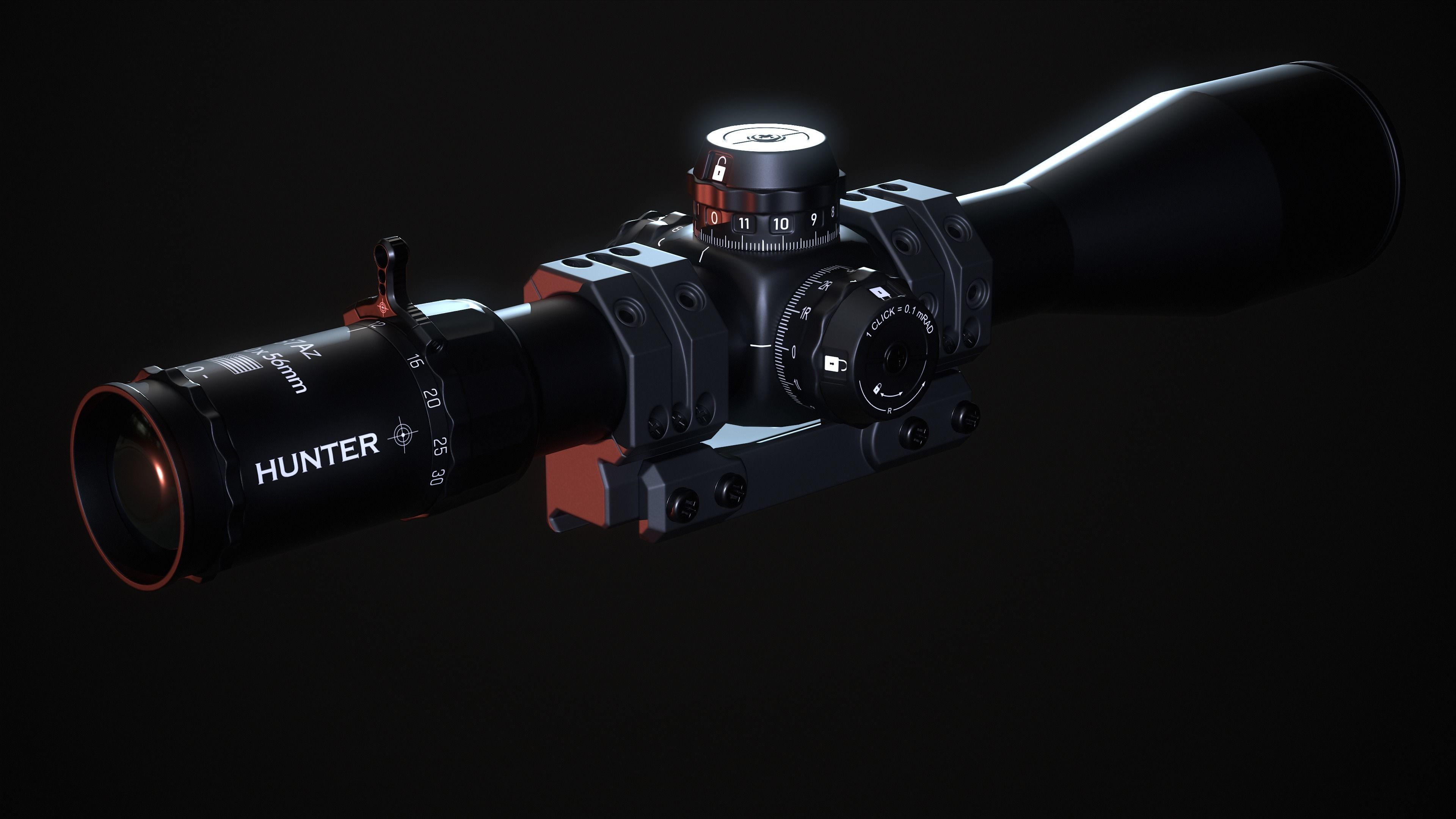 3D model Multi Caliber Sniper Rifle VR / AR / low-poly | CGTrader