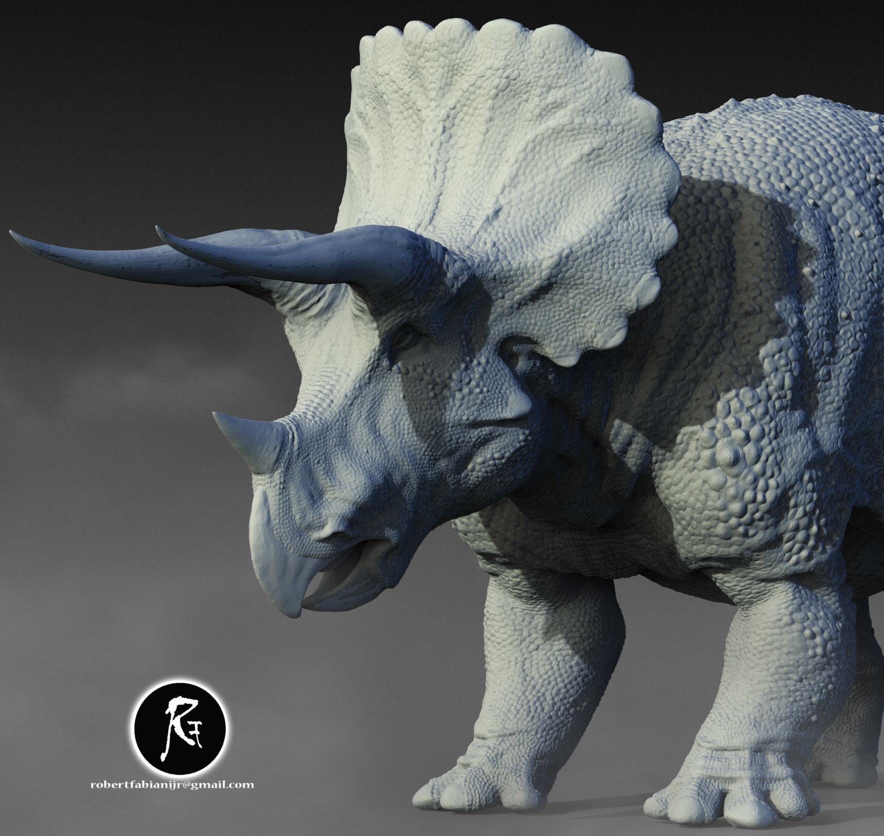 Triceratops 3D model 3D printable | CGTrader