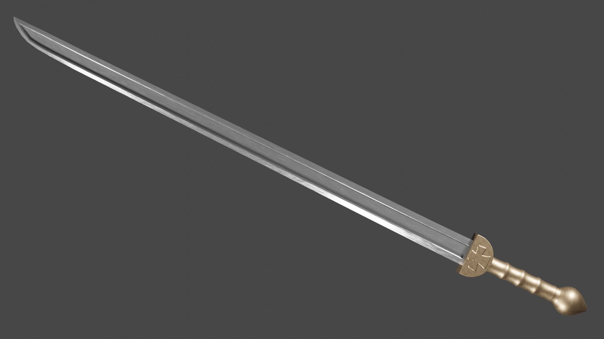 3D model Langsax sword with Gladius handle VR / AR / low-poly | CGTrader