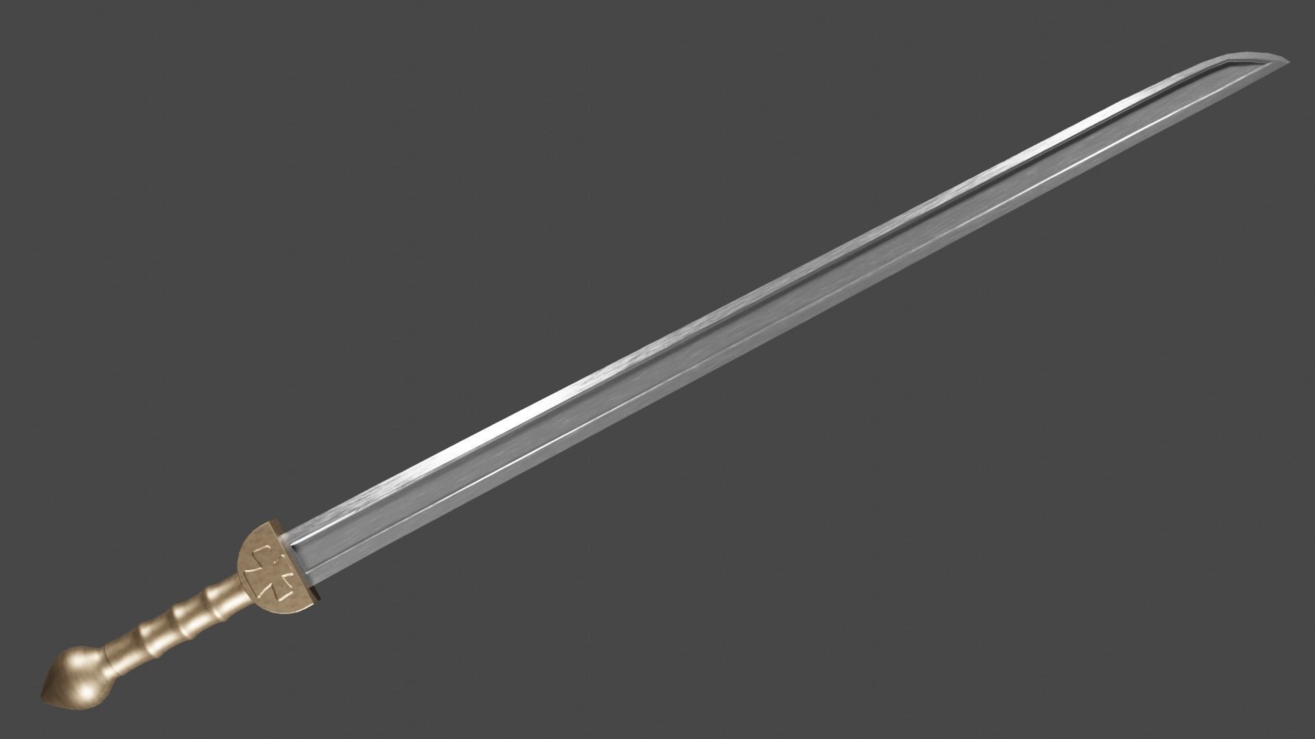 3D model Langsax sword with Gladius handle VR / AR / low-poly | CGTrader