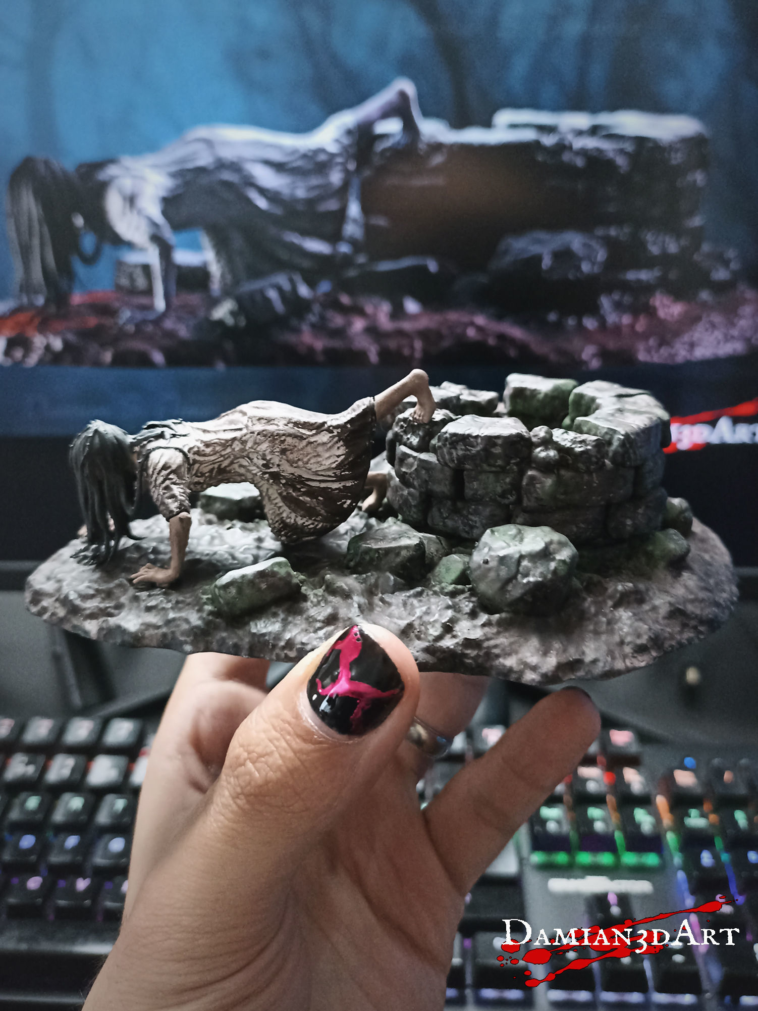 Onryo Sadako Samara STL The Ring 3D Printable Sculpt 3D model 3D ...