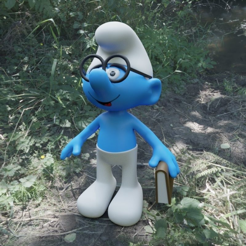 3D model Brainy Smurf VR / AR / low-poly | CGTrader
