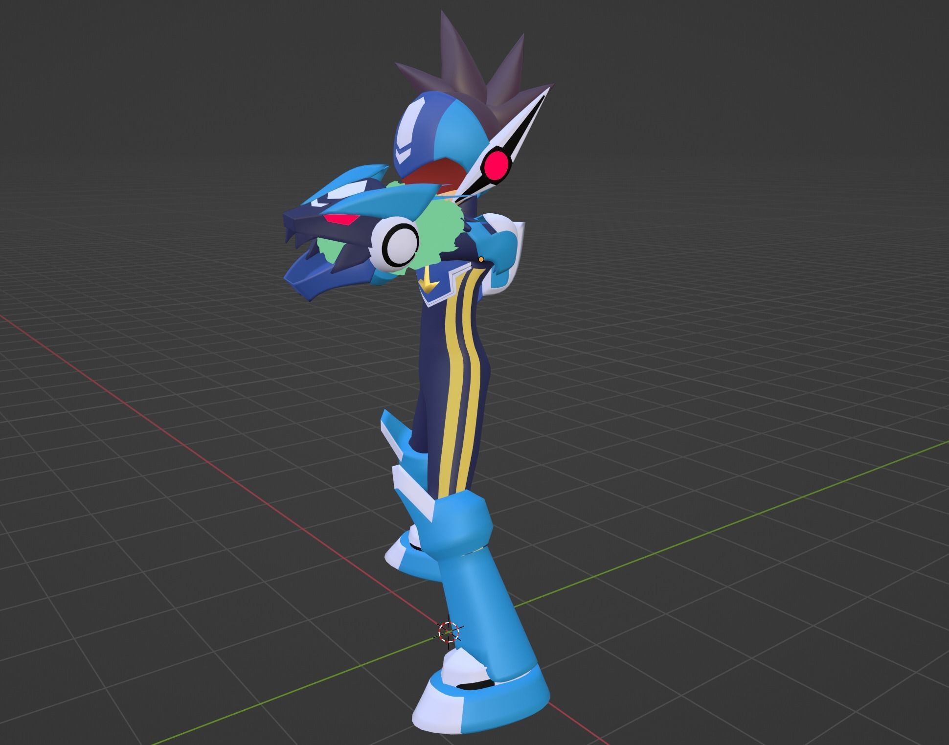 Mega Man Star Force 3D model rigged | CGTrader