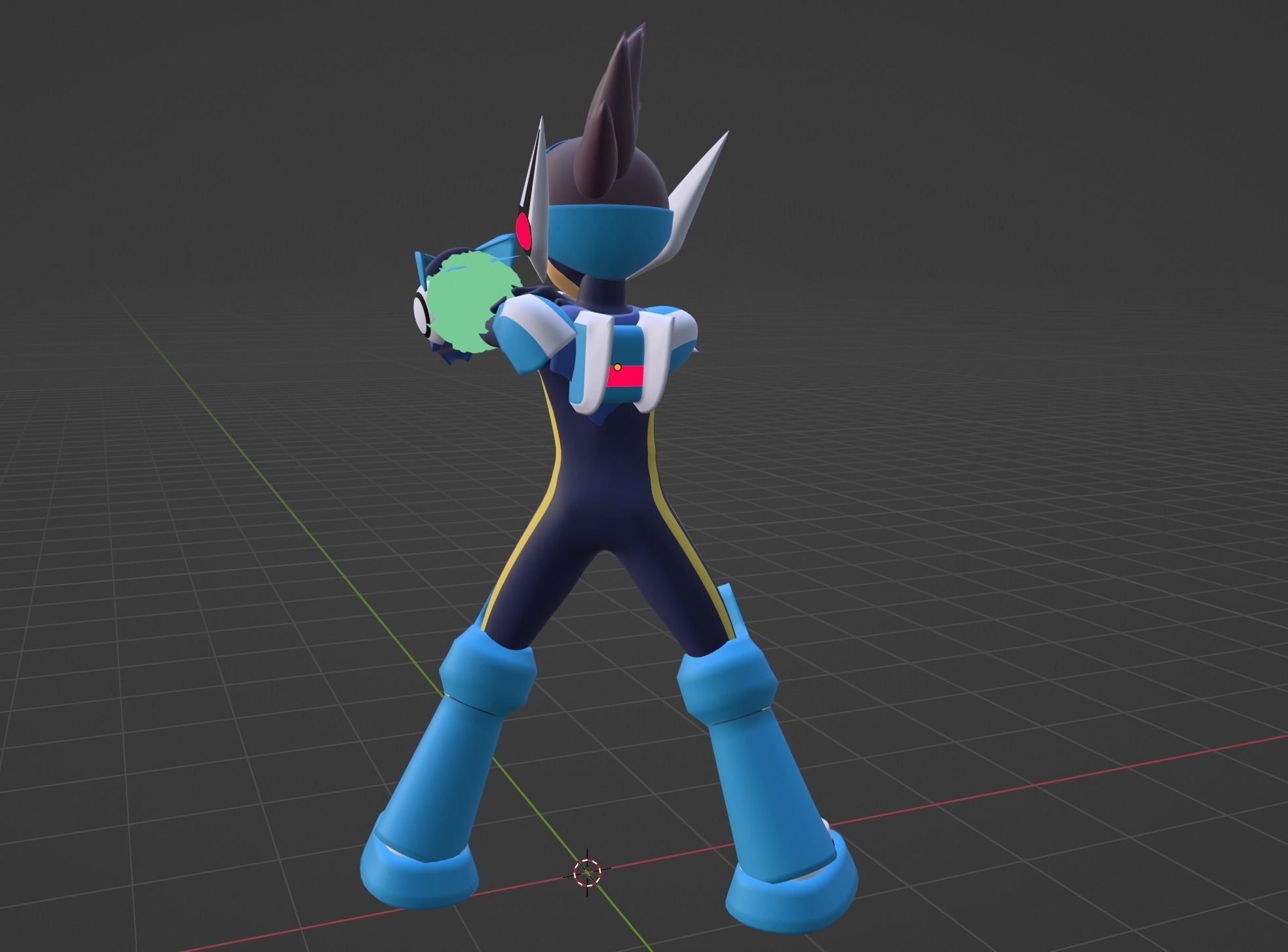 Mega Man Star Force 3D model rigged | CGTrader