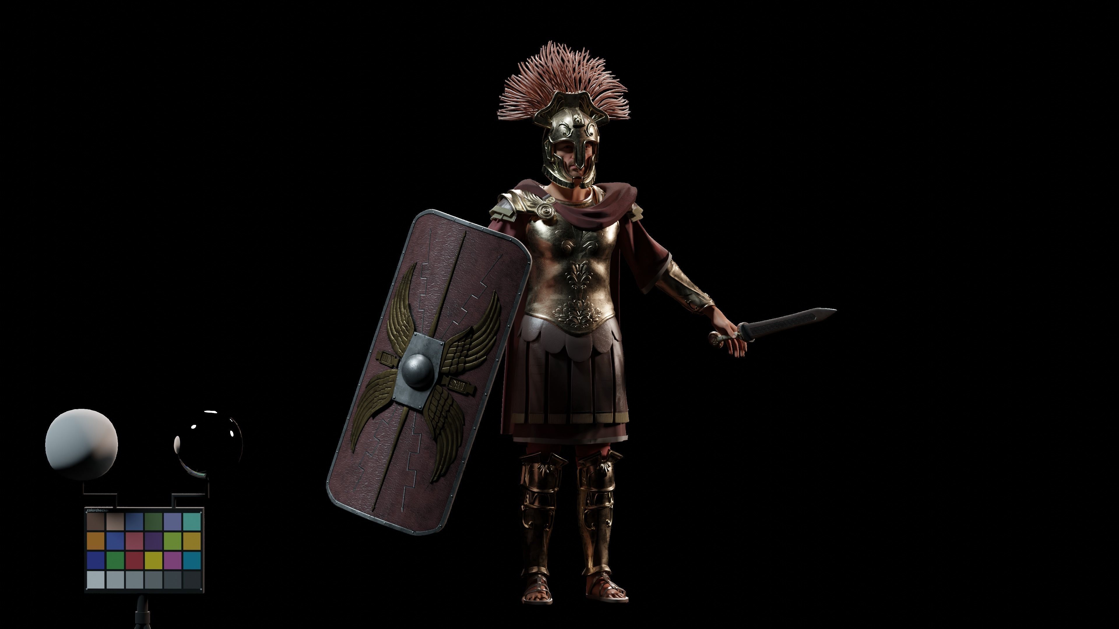 3D model Jules Cesar - Roman Emperor Centurion Blender VR / AR / low ...