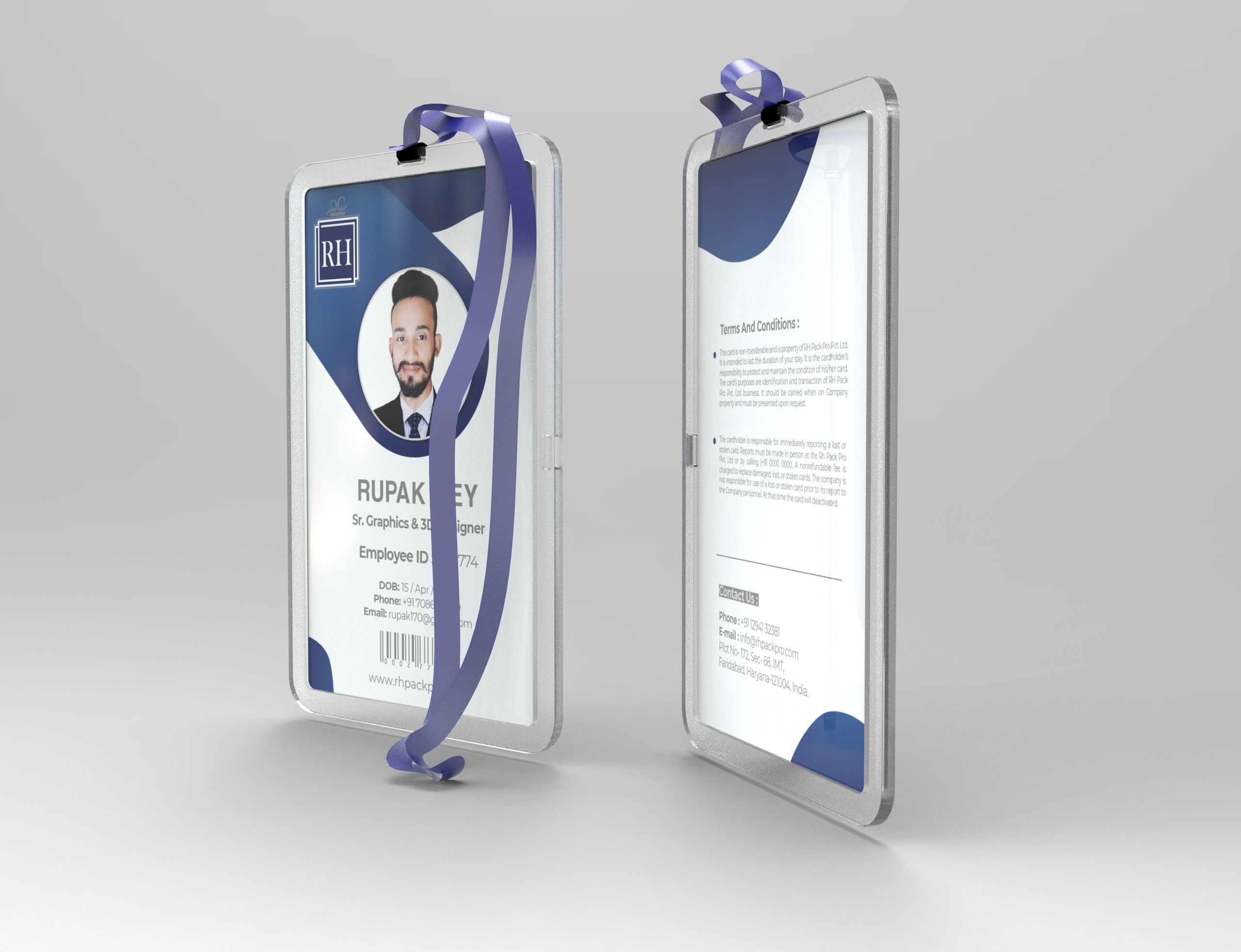 3D ID Card Mockup free VR / AR / low-poly 3D model | CGTrader