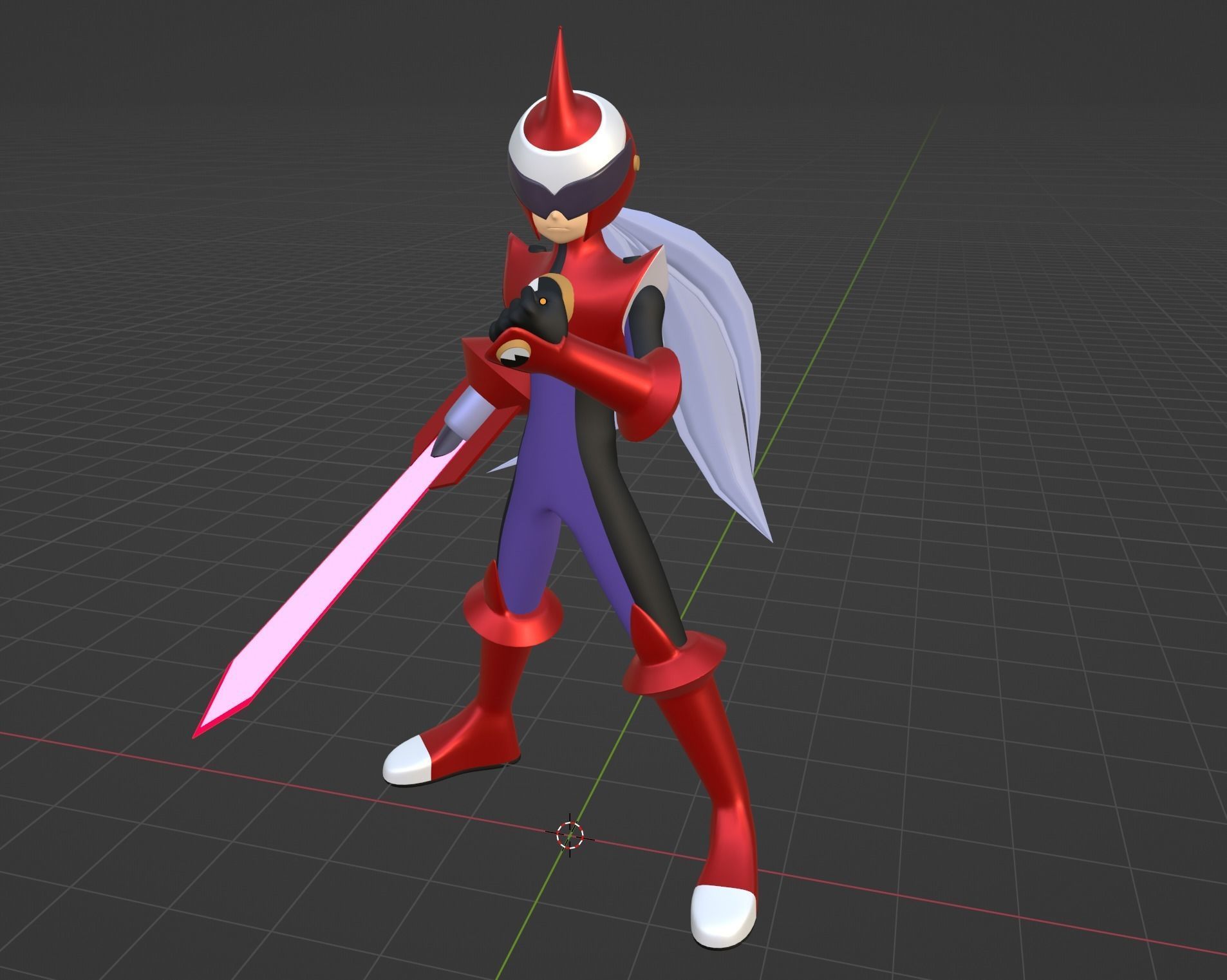 Protoman EXE - Megaman EXE 3D model rigged | CGTrader