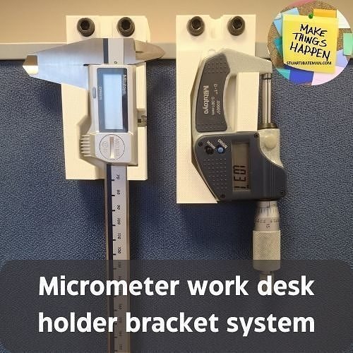 MITUTOYO MICROMETER WORK DESK HOLDER free 3D model 3D printable | CGTrader