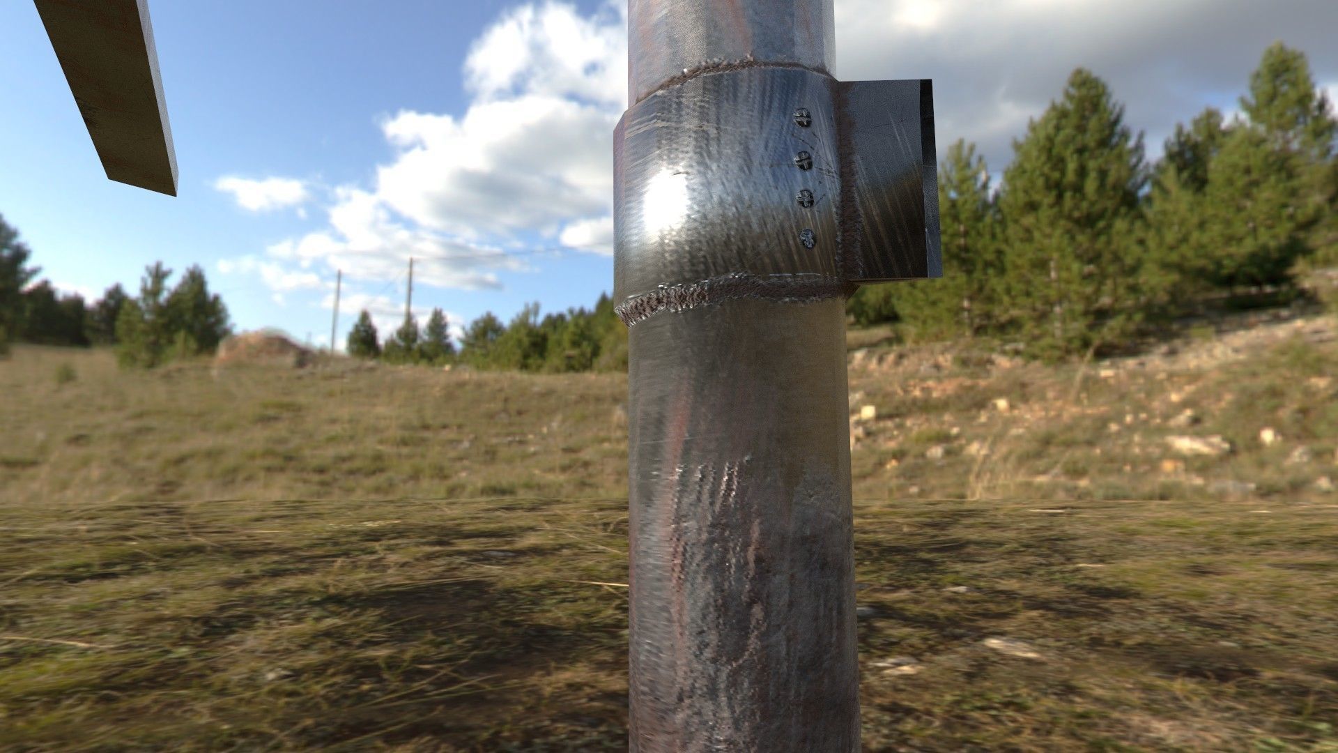 3D model Rustic Relic Weathered Drainpipe Burlan Eduction Pipe for ...