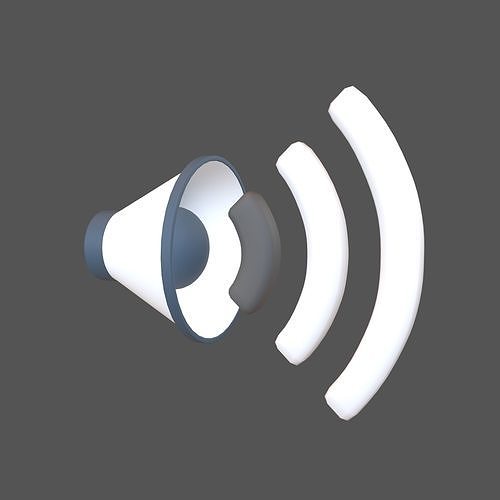 3D model Sound Volume Icon v1 001 VR / AR / low-poly | CGTrader