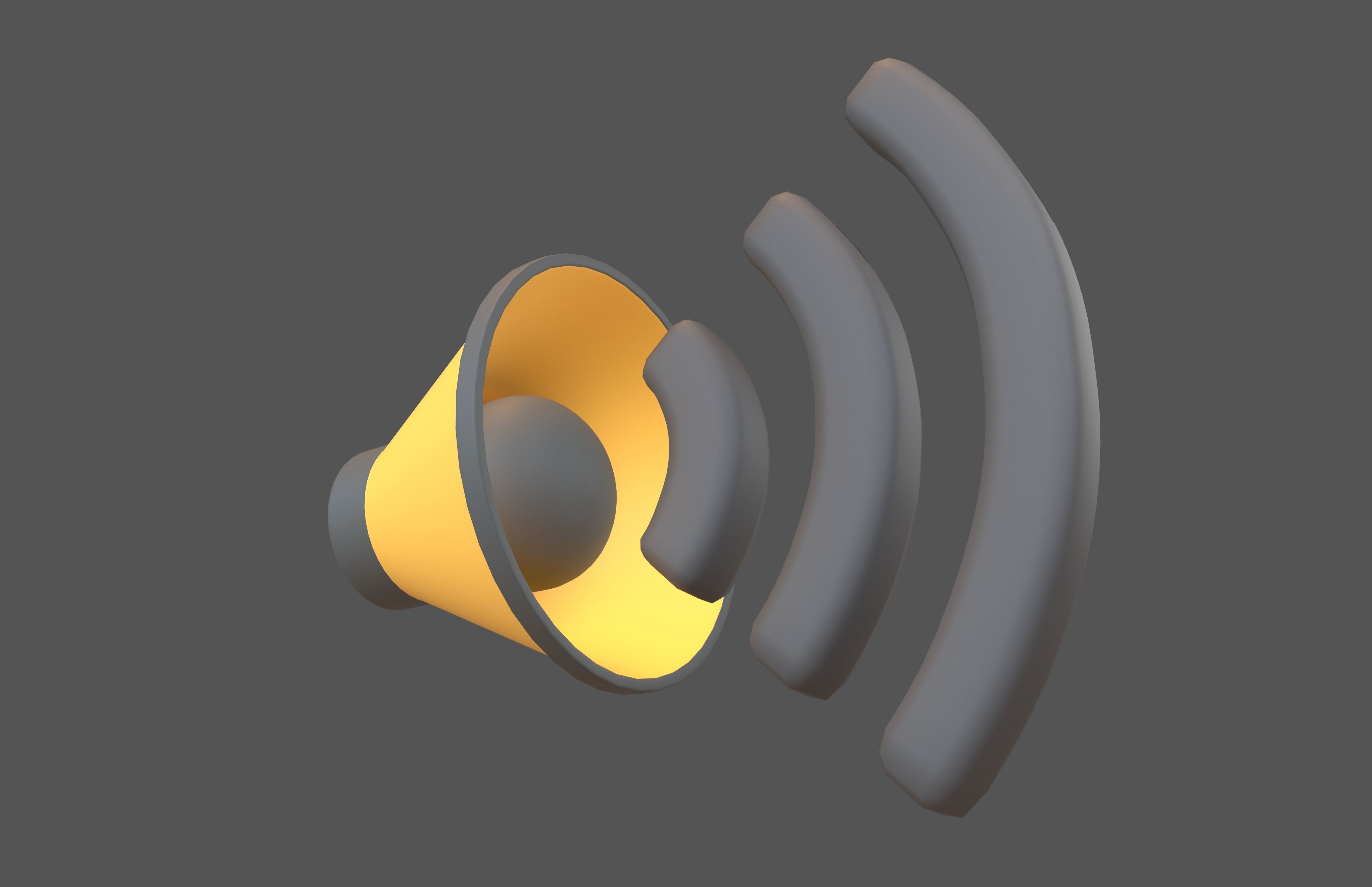 3D model Sound Volume Icon v1 006 VR / AR / low-poly | CGTrader