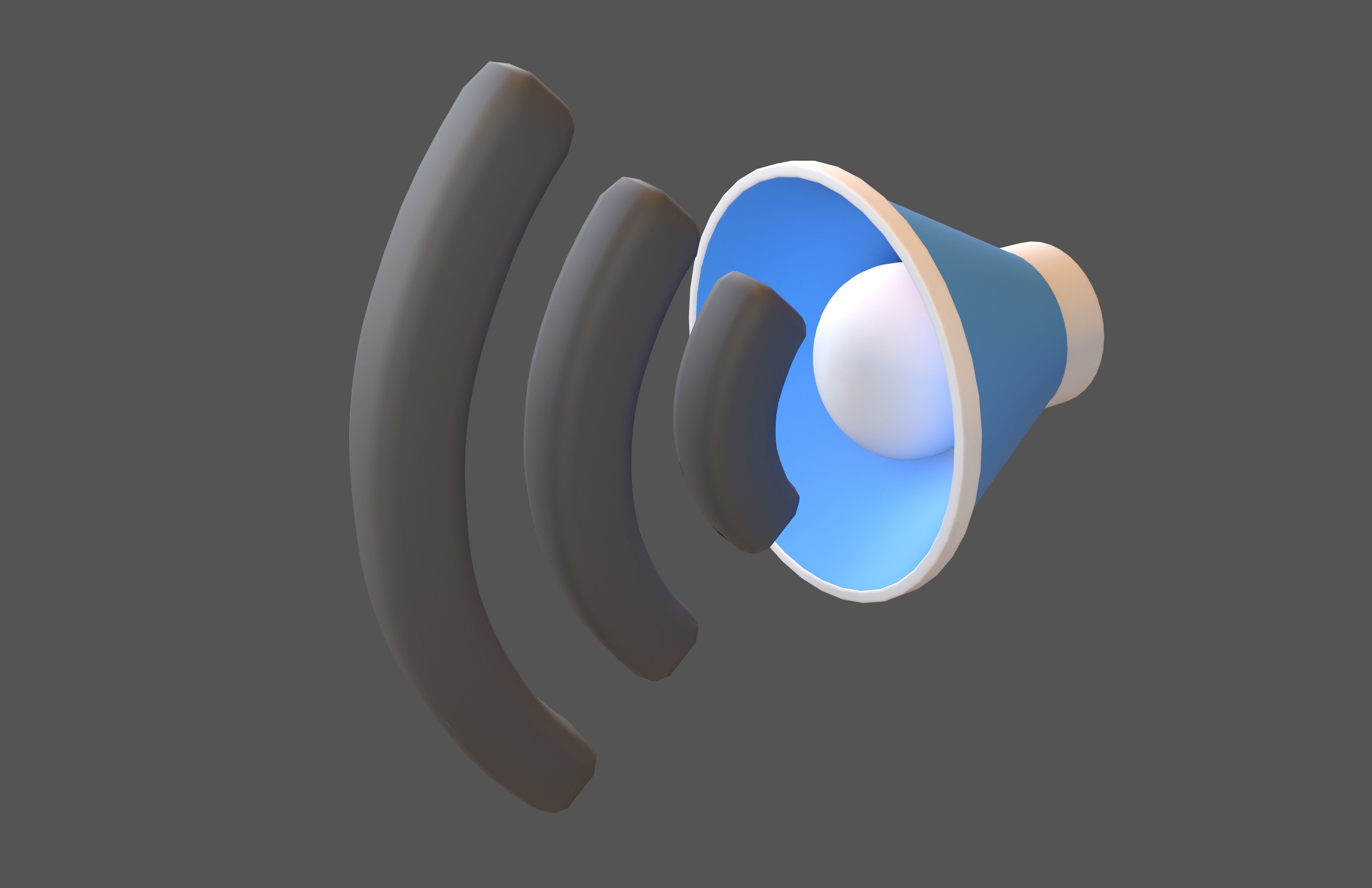 3D model Sound Volume Icon v1 012 VR / AR / low-poly | CGTrader