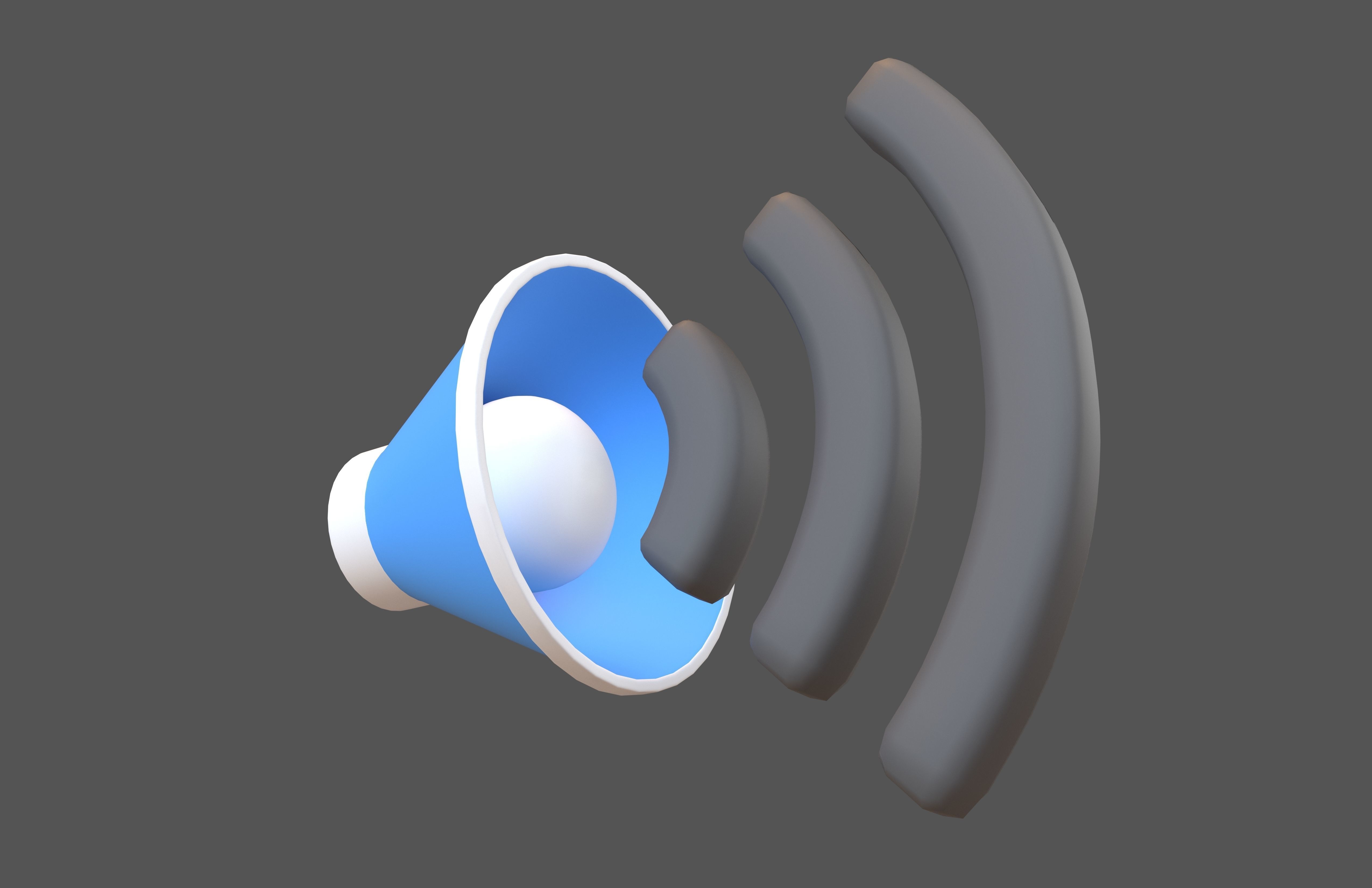 3D model Sound Volume Icon v1 012 VR / AR / low-poly | CGTrader