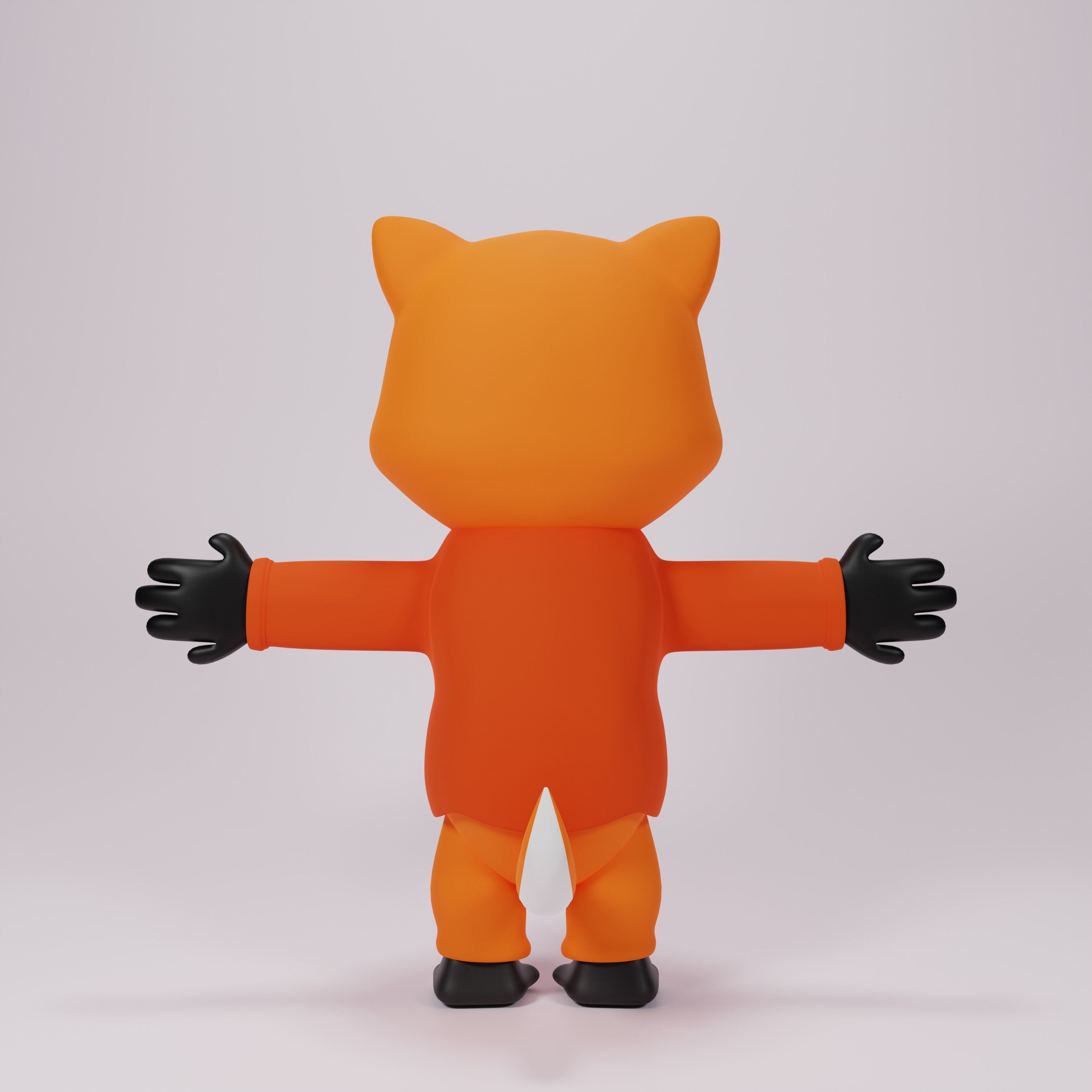 3D model Cute fox character human from 3d model VR / AR / low-poly ...