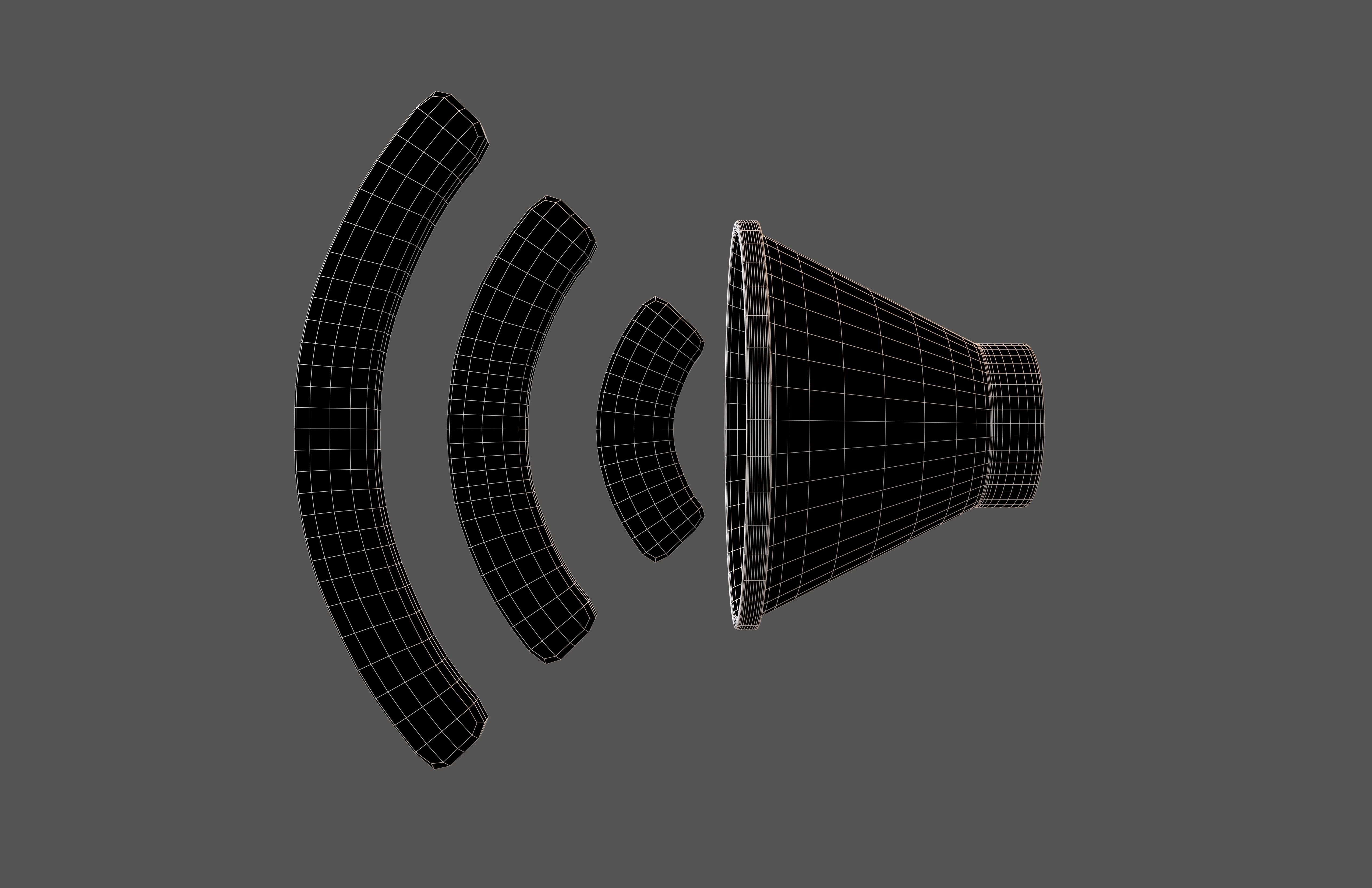 3D model Sound Volume Icon v1 020 VR / AR / low-poly | CGTrader