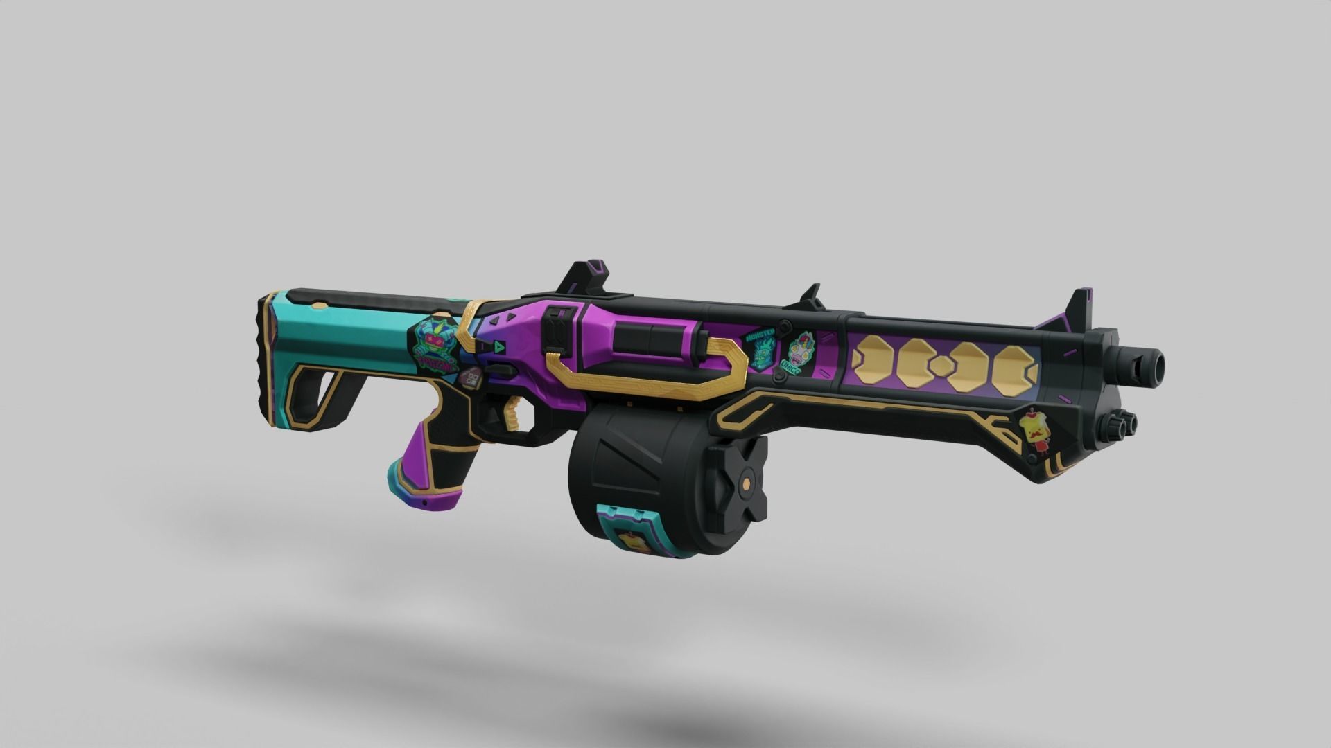 Glitchpop Judge - Valorant 3D model rigged | CGTrader