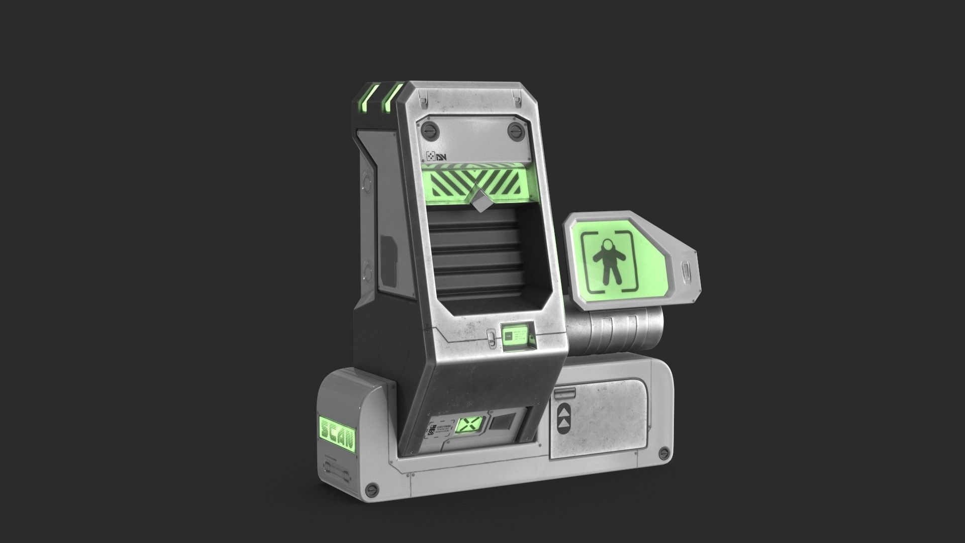3D model Sci Fi Scanner Display v3 VR / AR / low-poly | CGTrader
