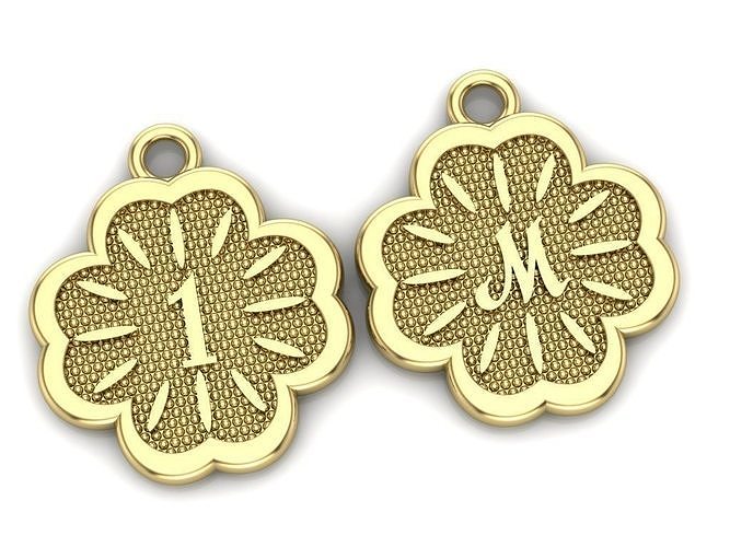 pendant clover 3D model 3D printable | CGTrader