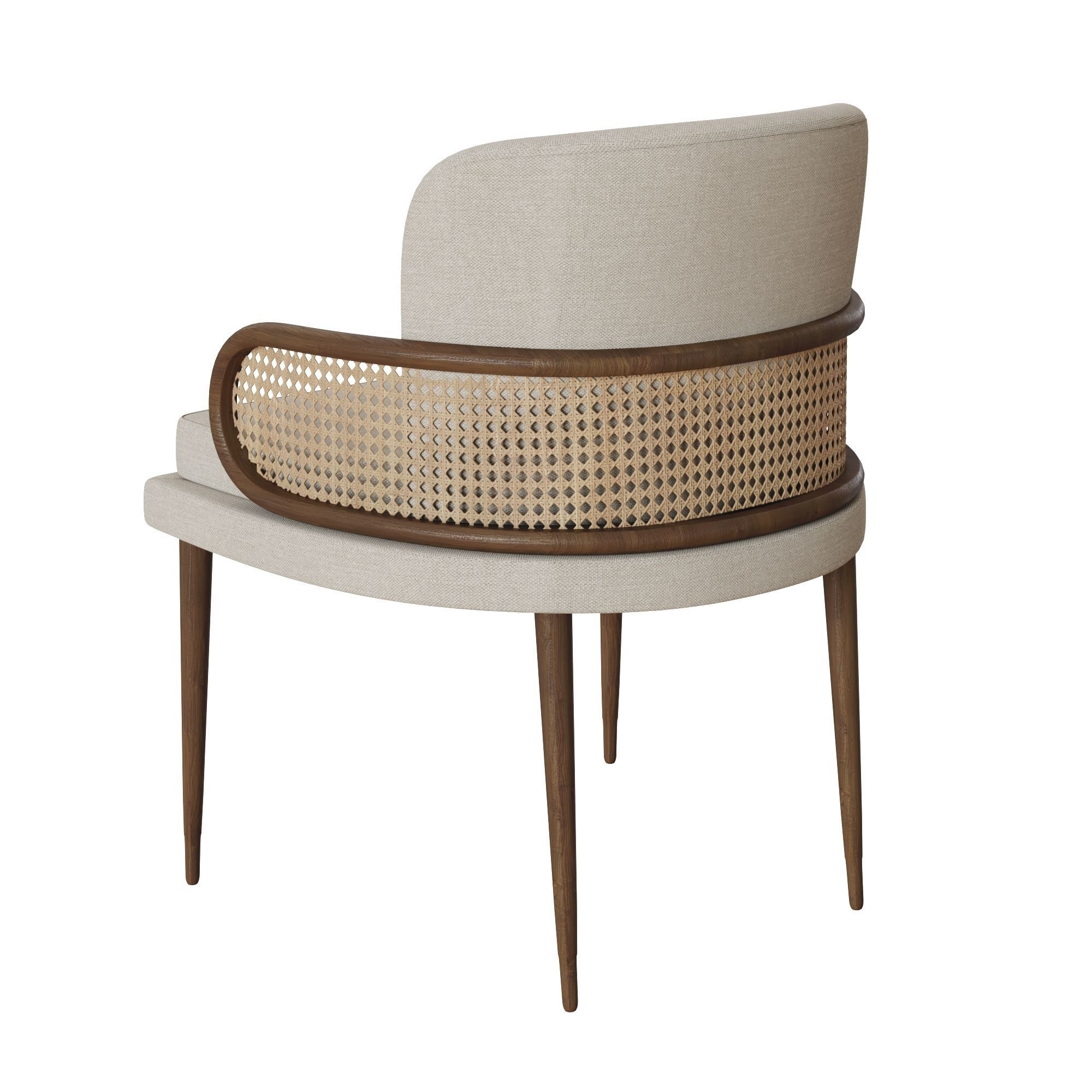 Rattan Chair Blakey dining chair modelo 3d 3D model rigged | CGTrader