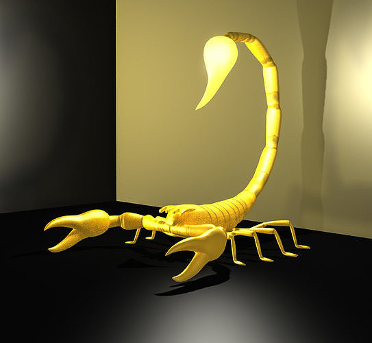 Scorpion style table lamp 3D model | CGTrader