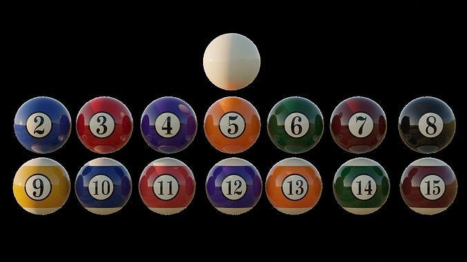 Billiard balls 3D model | CGTrader
