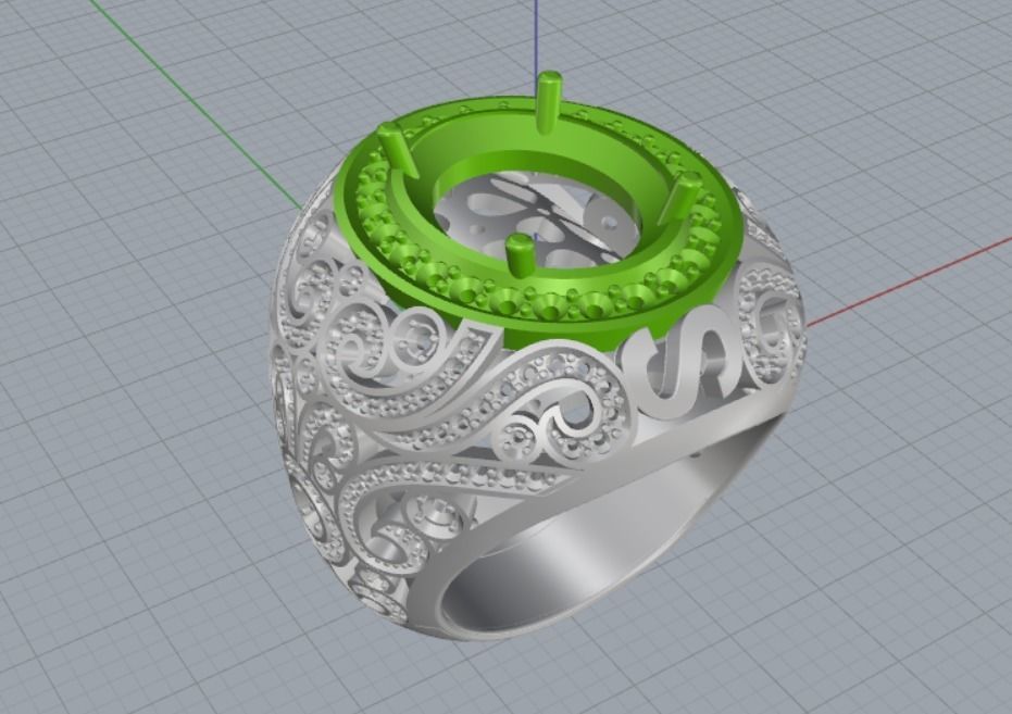female ring patterns 3D model 3D printable | CGTrader