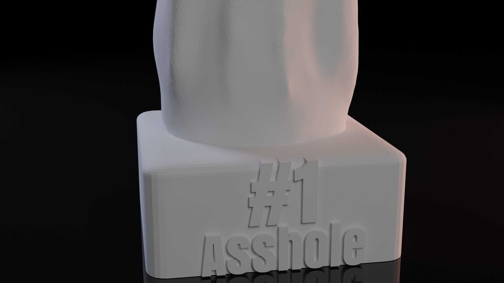3D printable Middle Finger Trophy Number 1 A-Hole 3D model 3D printable ...
