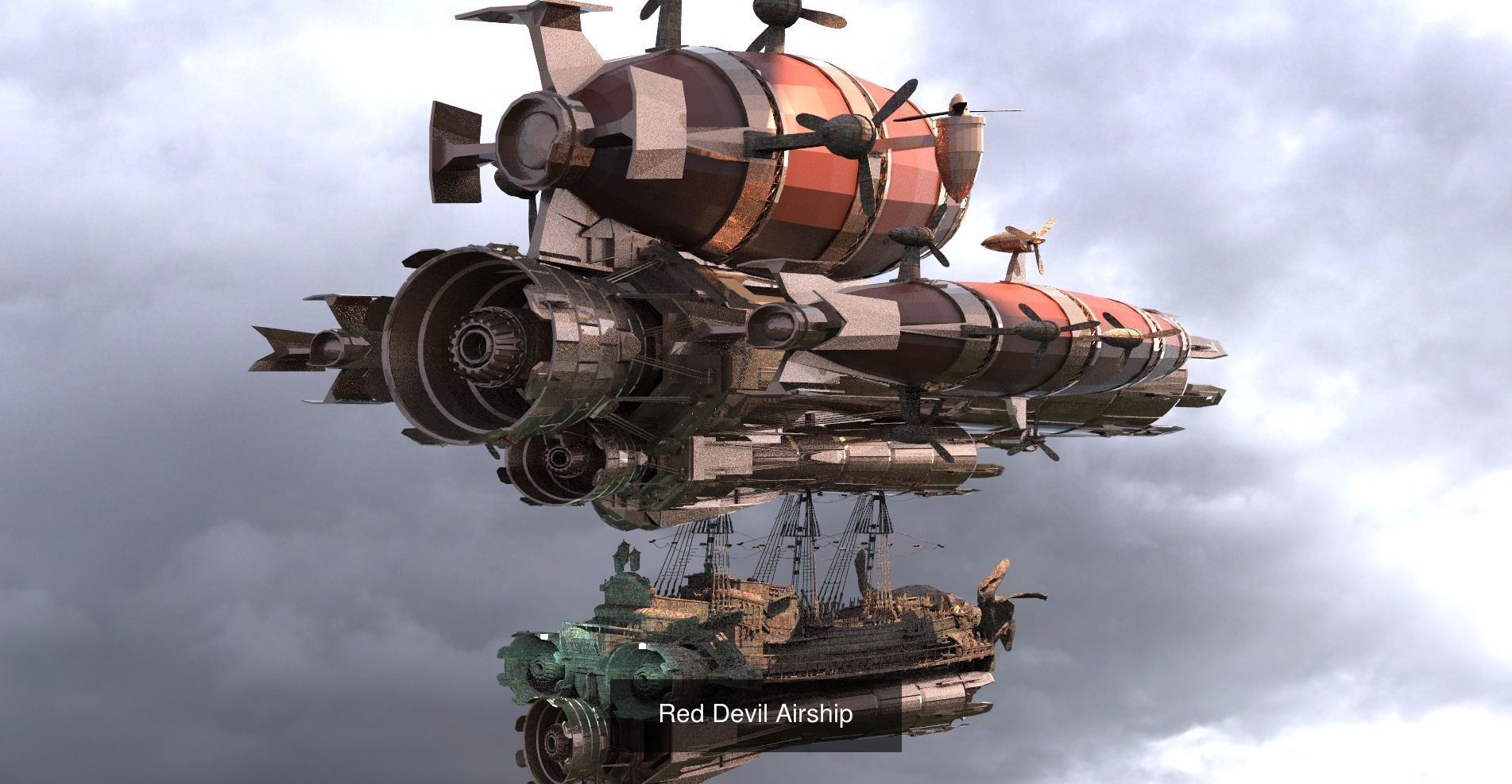 Sci-Fi Fusion Airship Collection | CGTrader