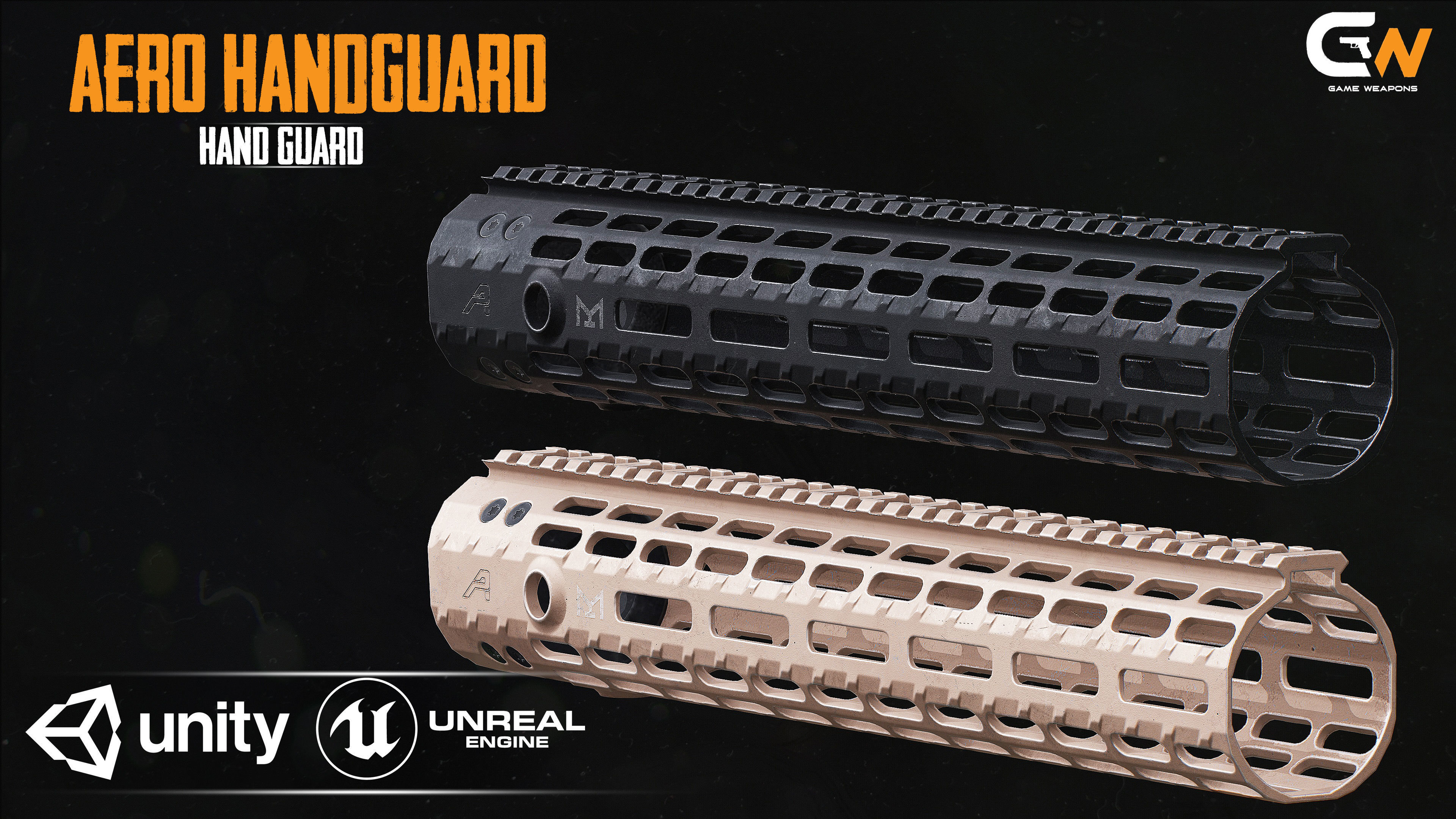 3D model AERO HandGuard VR / AR / low-poly | CGTrader