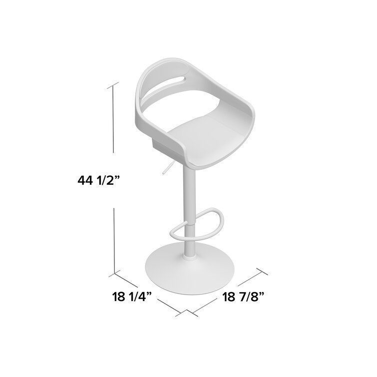 Carlos Swivel Adjustable Height Stool 3D model | CGTrader