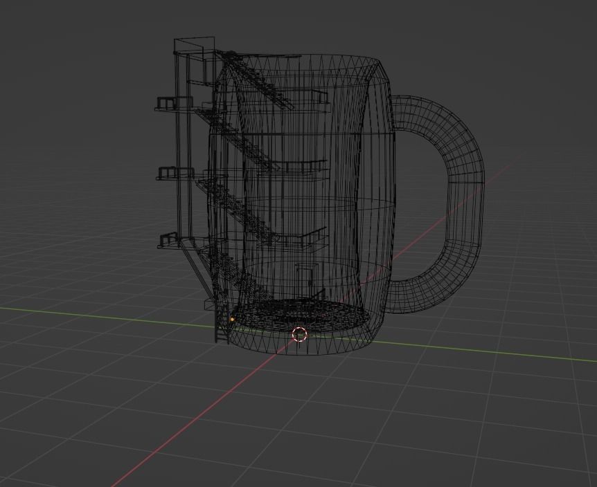 Cup Stairs 3D model | CGTrader