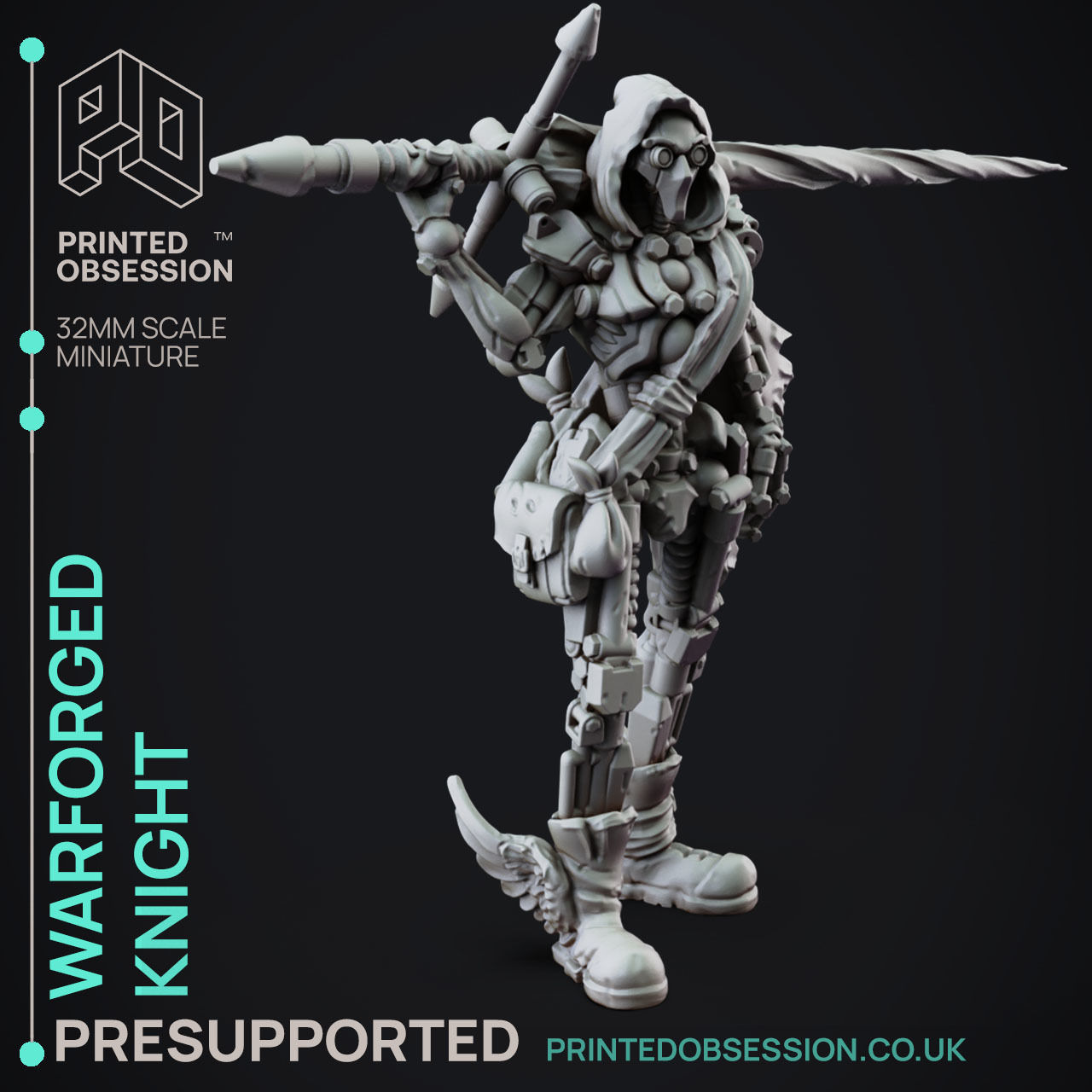 Warforged Knight - 3D Printable TTRPG - PRESUPPORTED - 32mm 3D model 3D ...