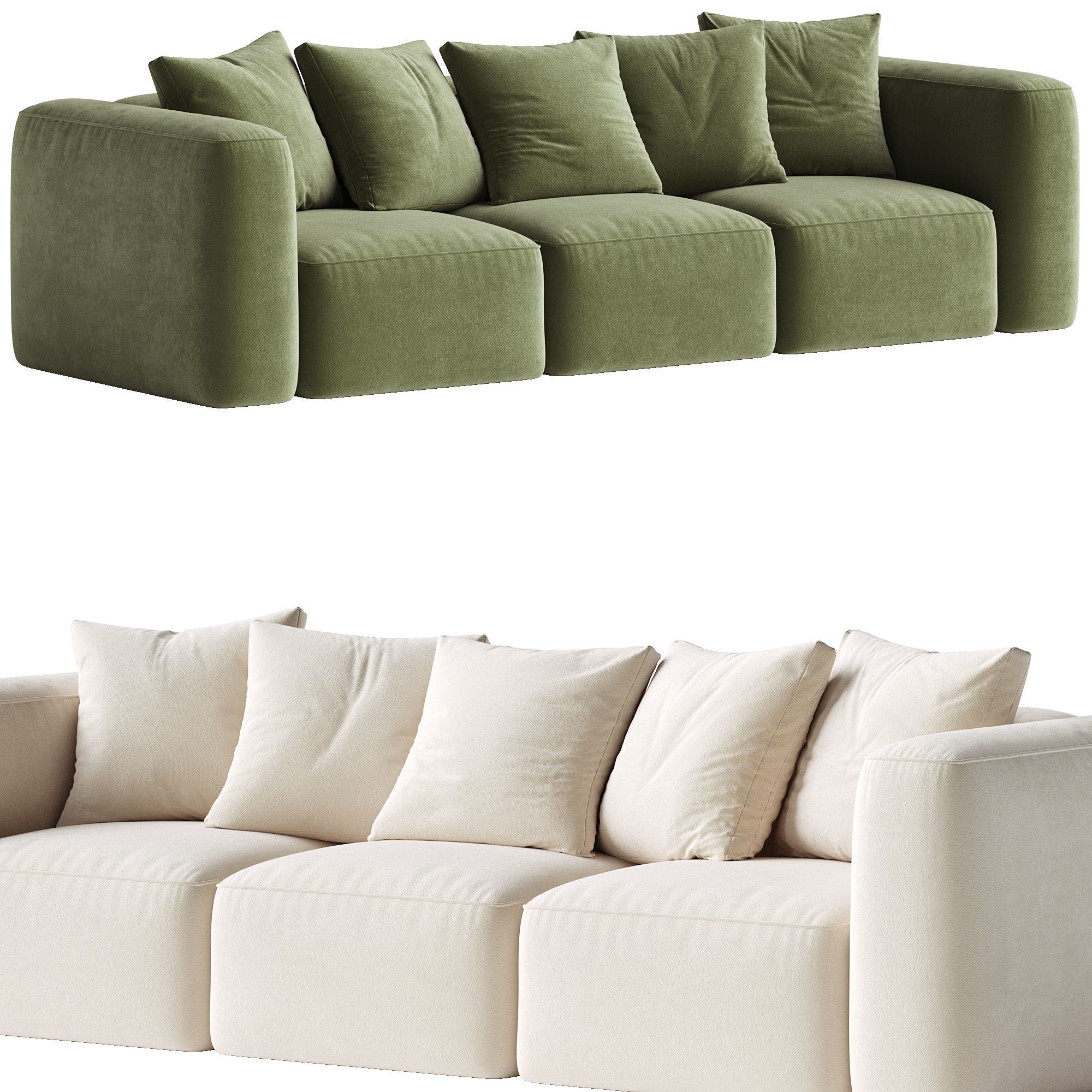 Downtime 4 Seater Sofa 3D model | CGTrader