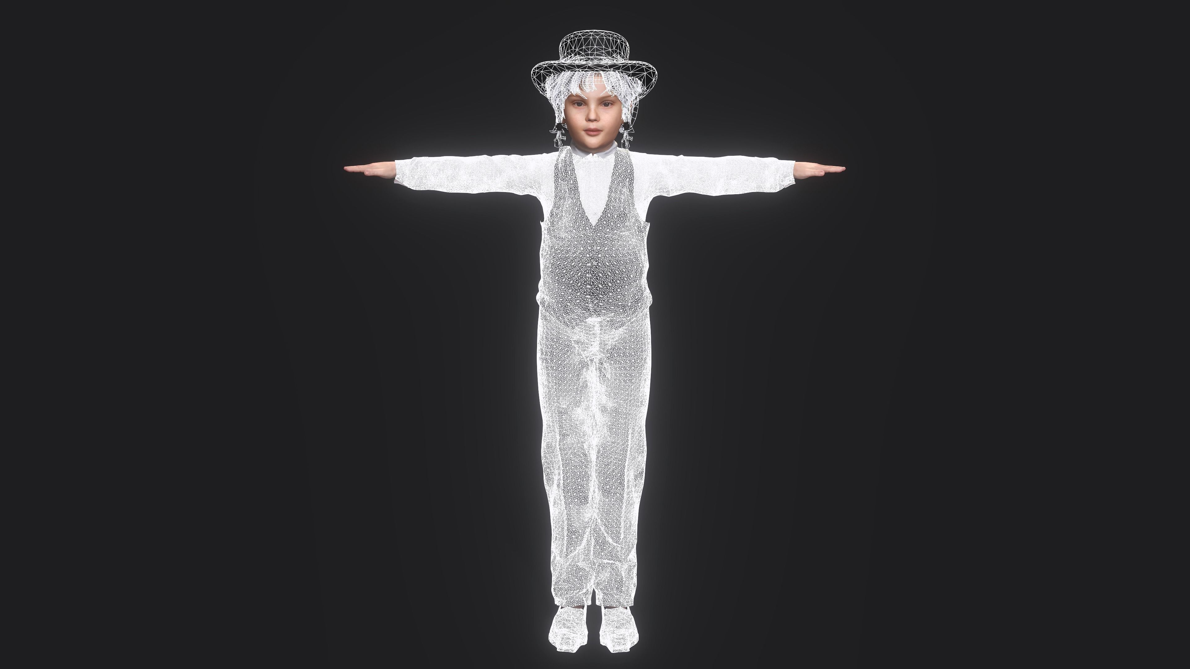 3D model AAA 3D MODEL EUROPEAN JEWISH BOY CHARACTER - JEWISH BOY OUTFIT ...