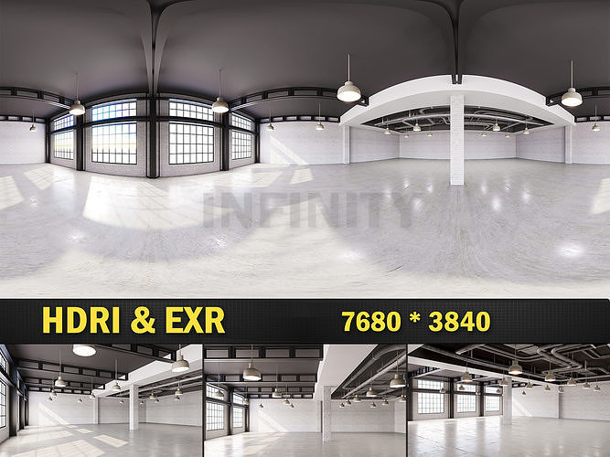 HDRI Interior Loft Office Hall Texture | CGTrader