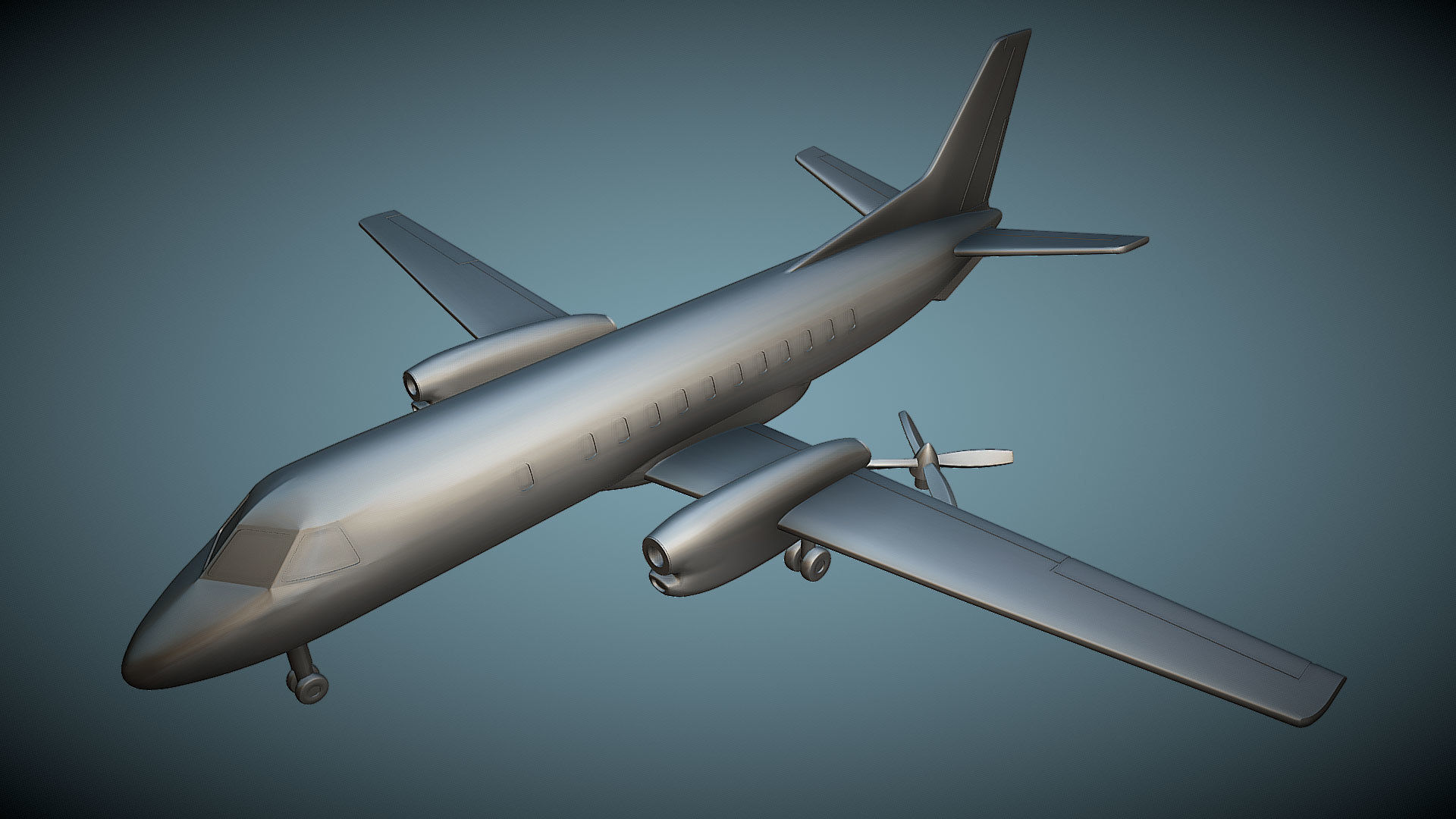 Saab 340A - 3D Printable Model 3D model 3D printable | CGTrader