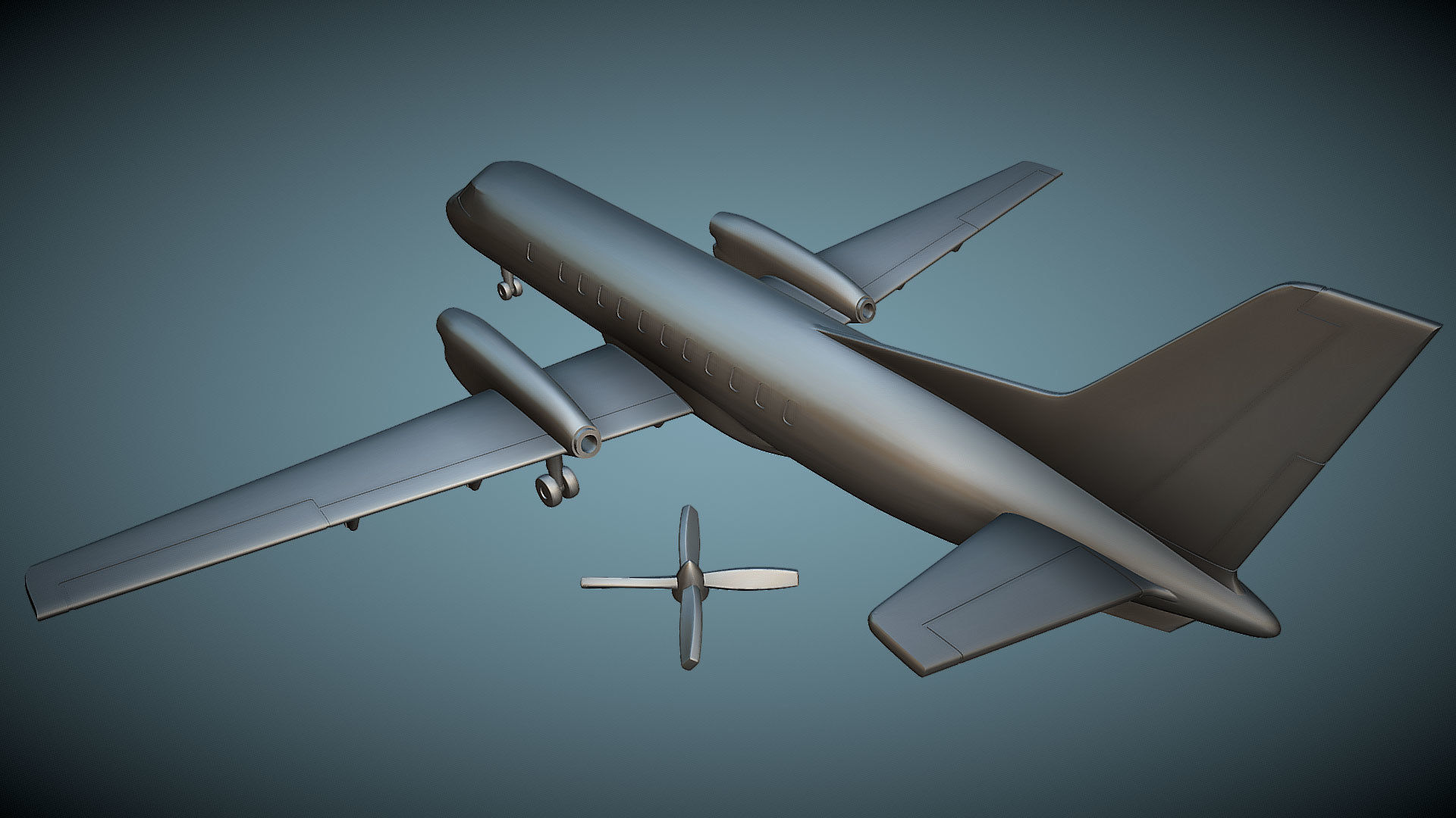 Saab 340A - 3D Printable Model 3D model 3D printable | CGTrader