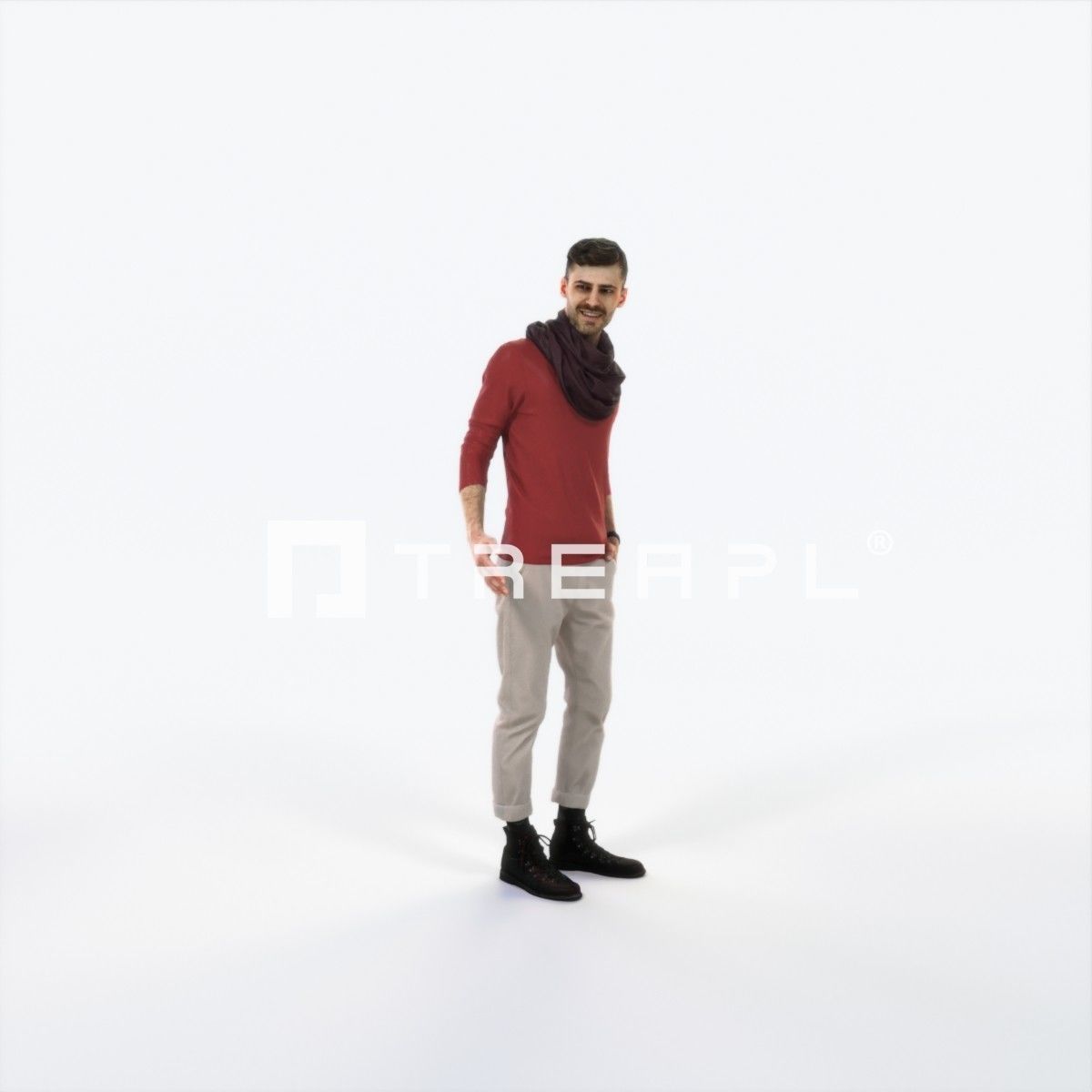 3D model Posture 03F Couple Casual Man VR / AR / low-poly | CGTrader