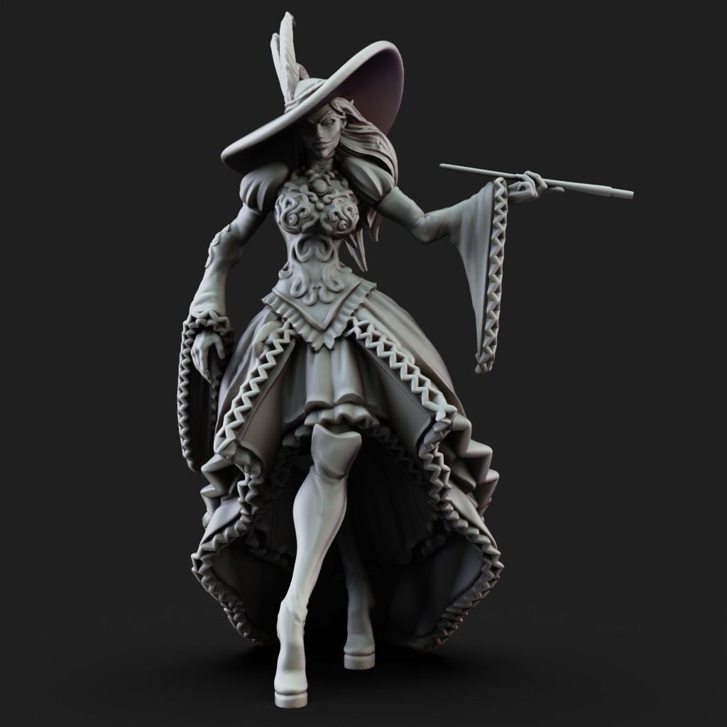 Lady of the Pox - 3D Printable TTRPG - PRESUPPORTED - 32mm 3D model 3D ...