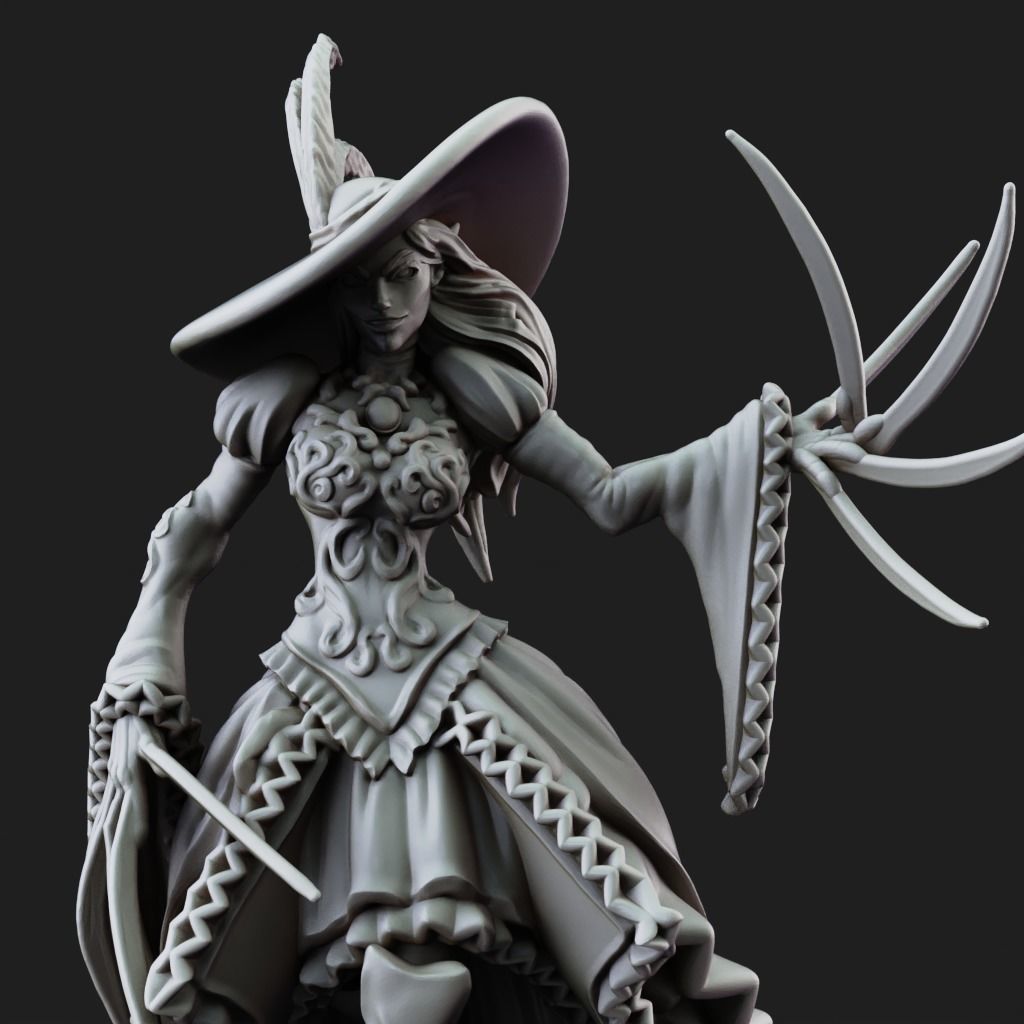 Lady of the Pox - 3D Printable TTRPG - PRESUPPORTED - 32mm 3D model 3D ...