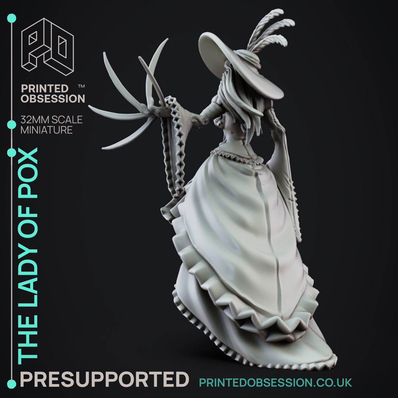 Lady of the Pox - 3D Printable TTRPG - PRESUPPORTED - 32mm 3D model 3D ...